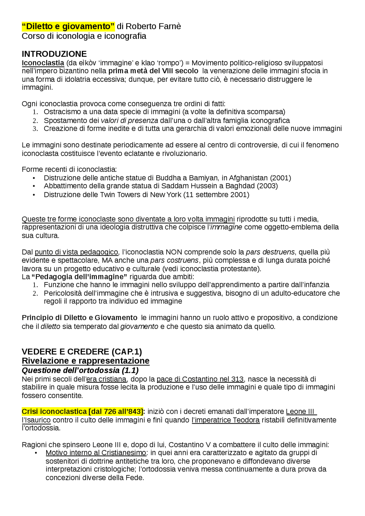 Diletto E Giovamento R Farnè Docsity