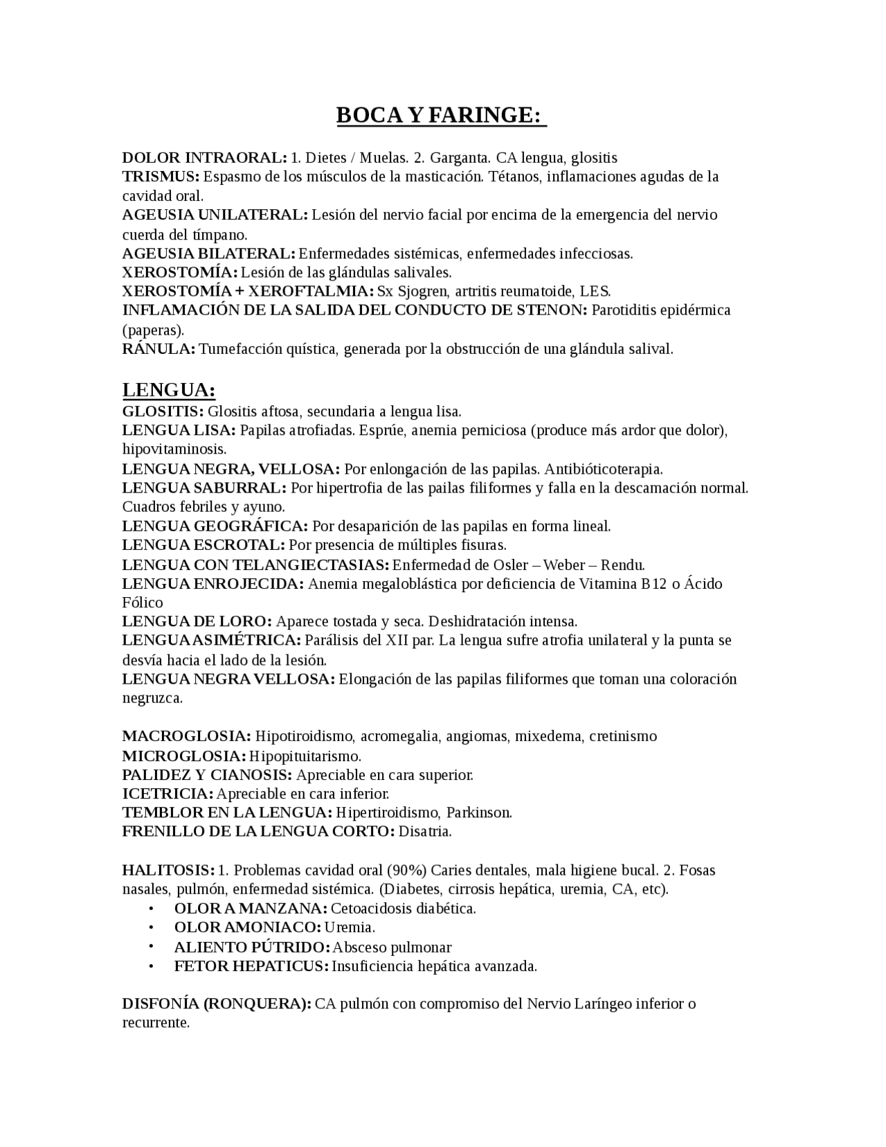 Semiología De Boca Y Faringe Docsity