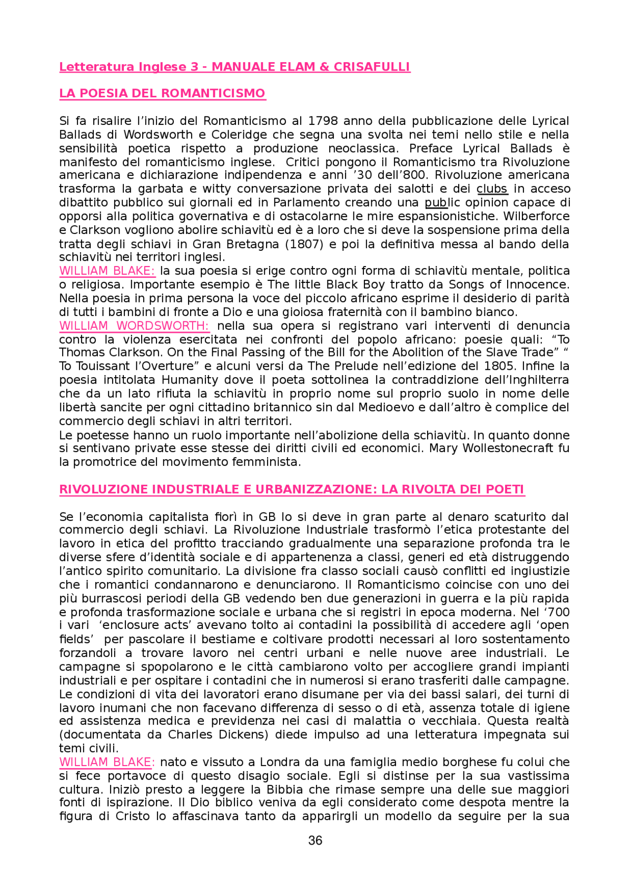 Manuale Crisafulli 800 Appunti Di Letteratura Inglese Docsity