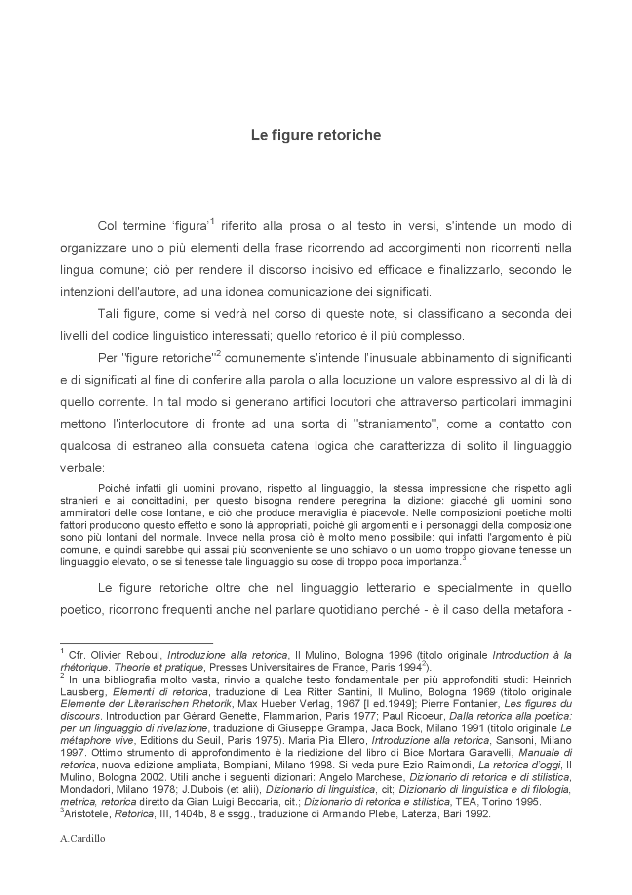 Le Figure Retoriche Docsity