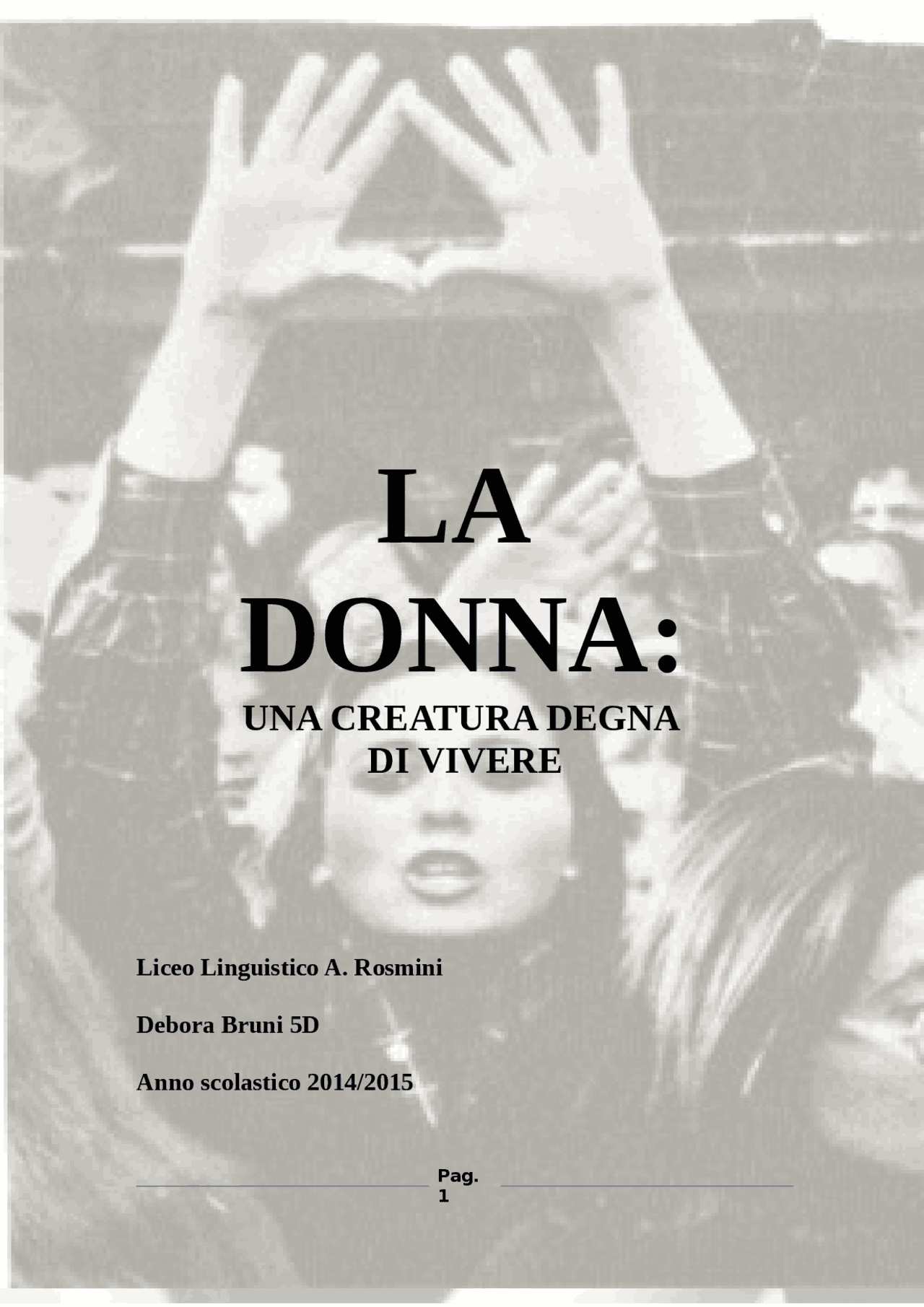 Tesina Sul Femminismo Docsity