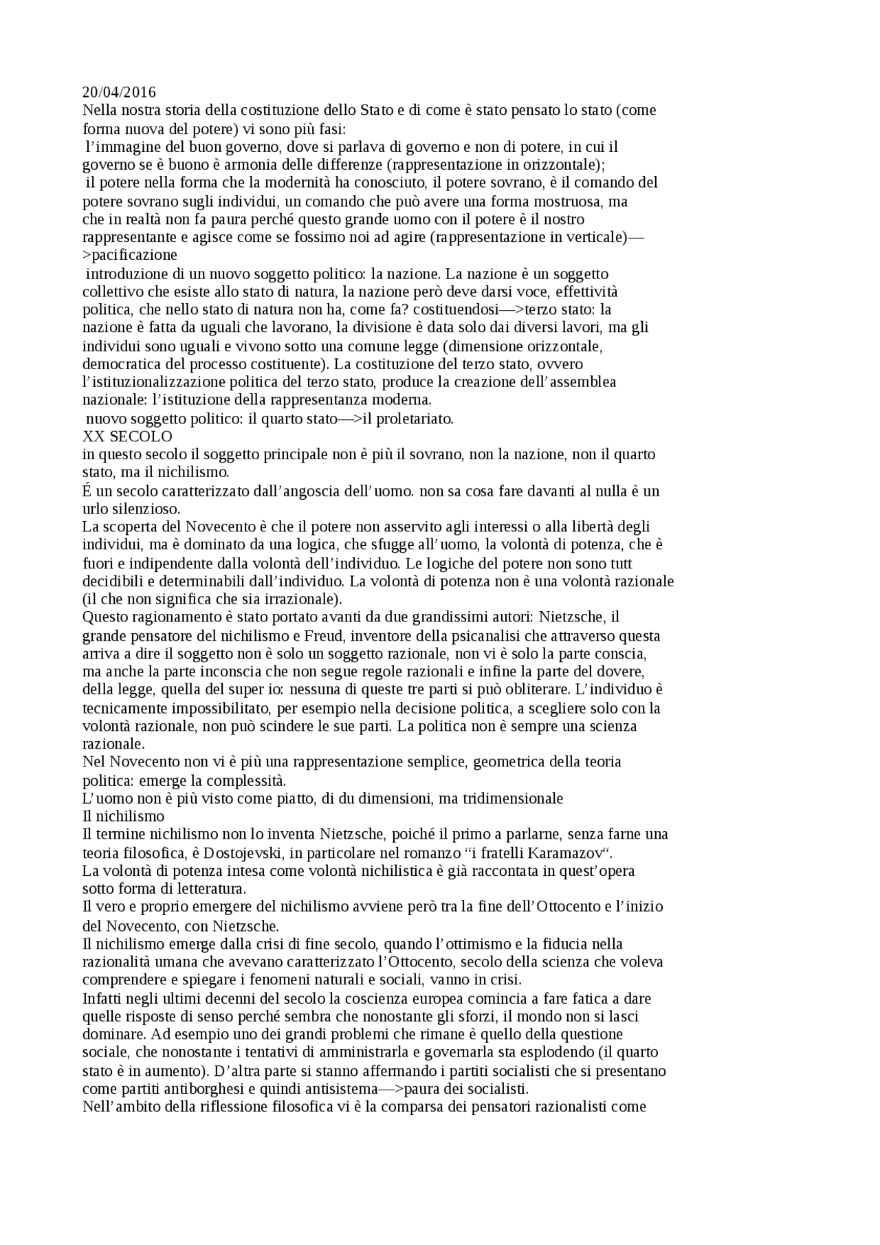 Dottrine Politiche 3° Modulo Docsity