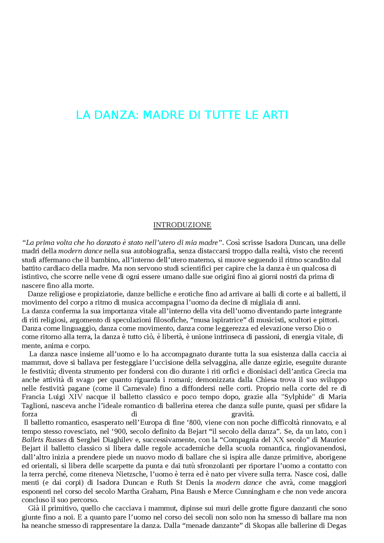 Danza Docsity