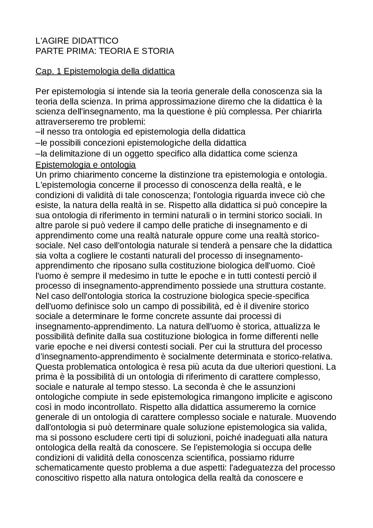 Agire Didattico Docsity