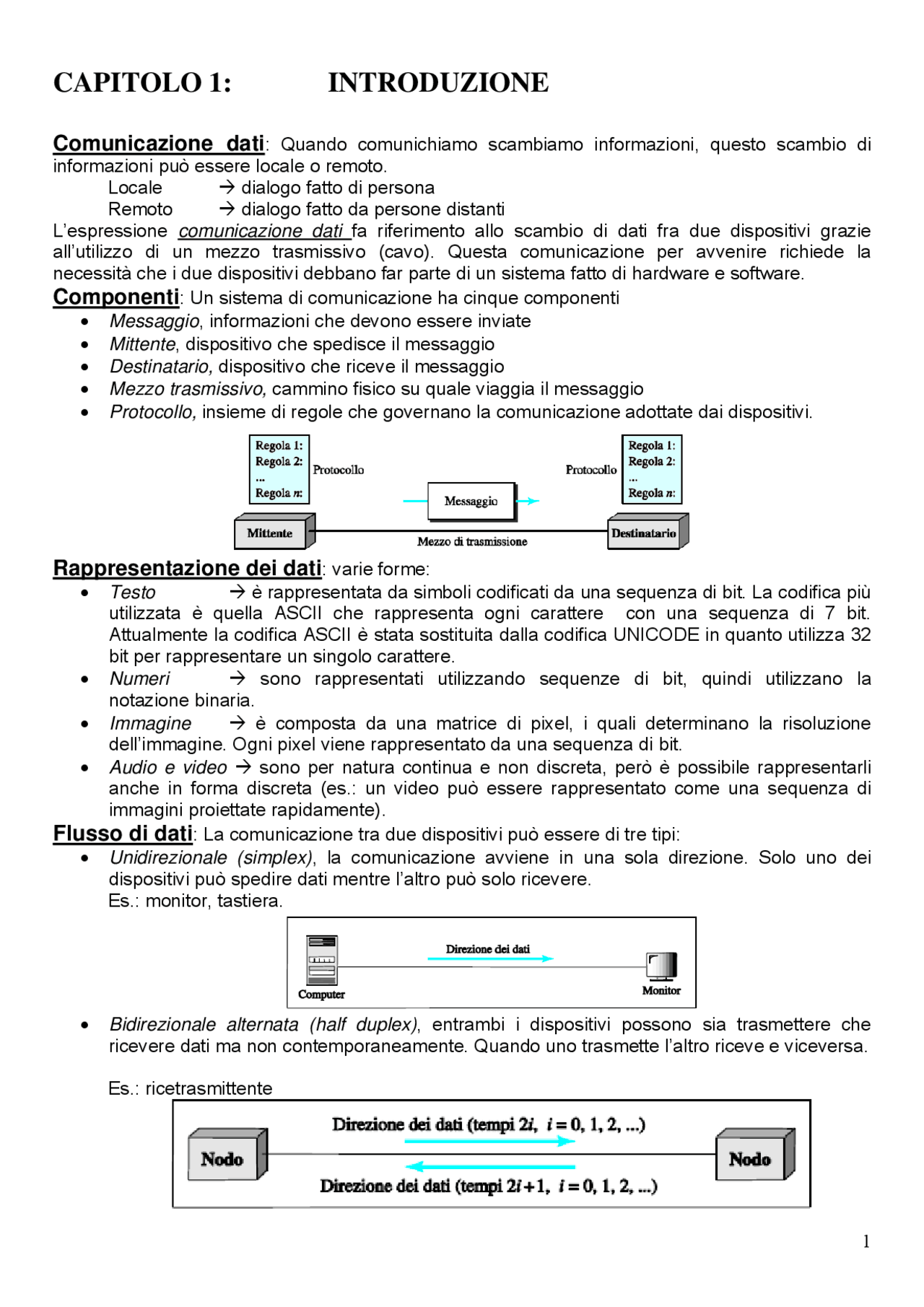 Appunti Del Corso Reti Di Calcolatori Docsity