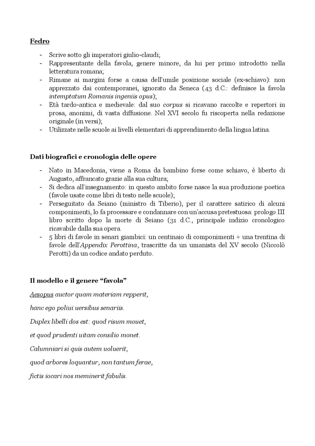 Riassunti Istituzionale Letteratura Latina 2 Docsity