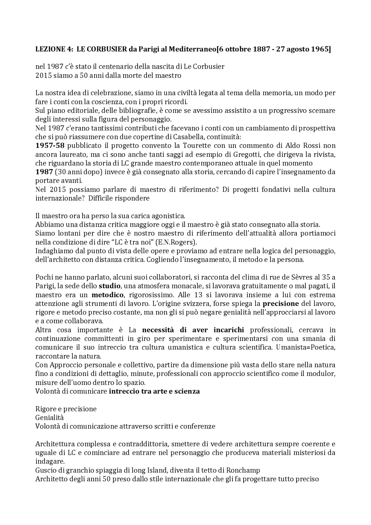 Le Corbusier Docsity