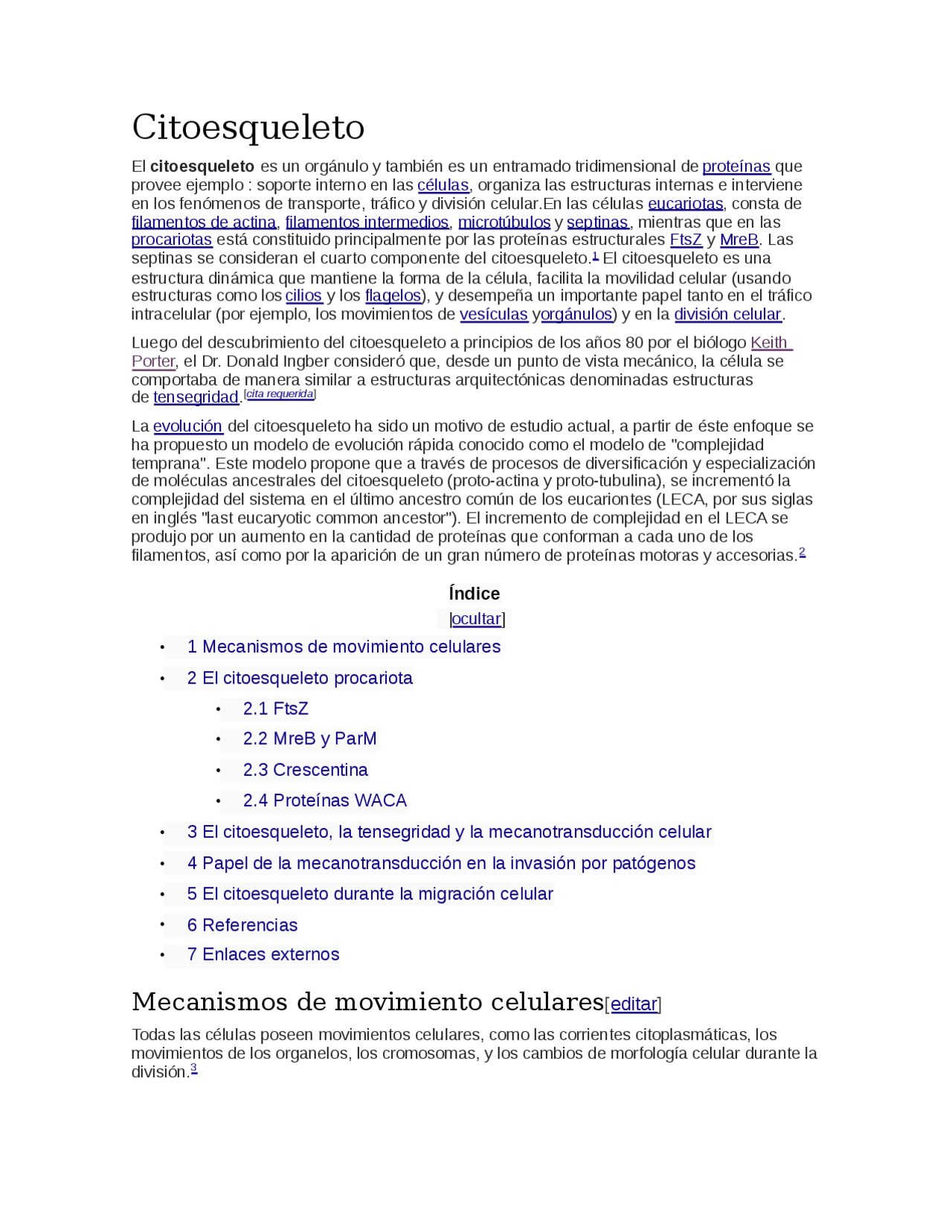 7 Citoesqueleto Apuntes De Biología Docsity