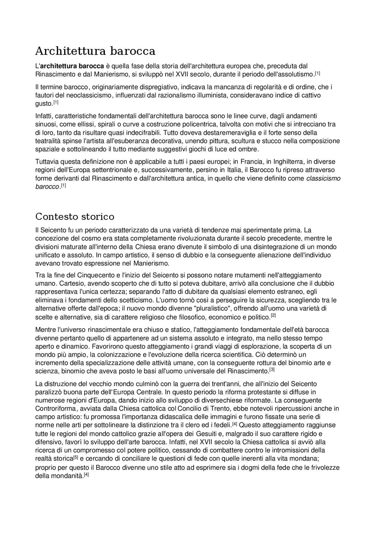 Architettura Barocca E Classicismo Francese Docsity