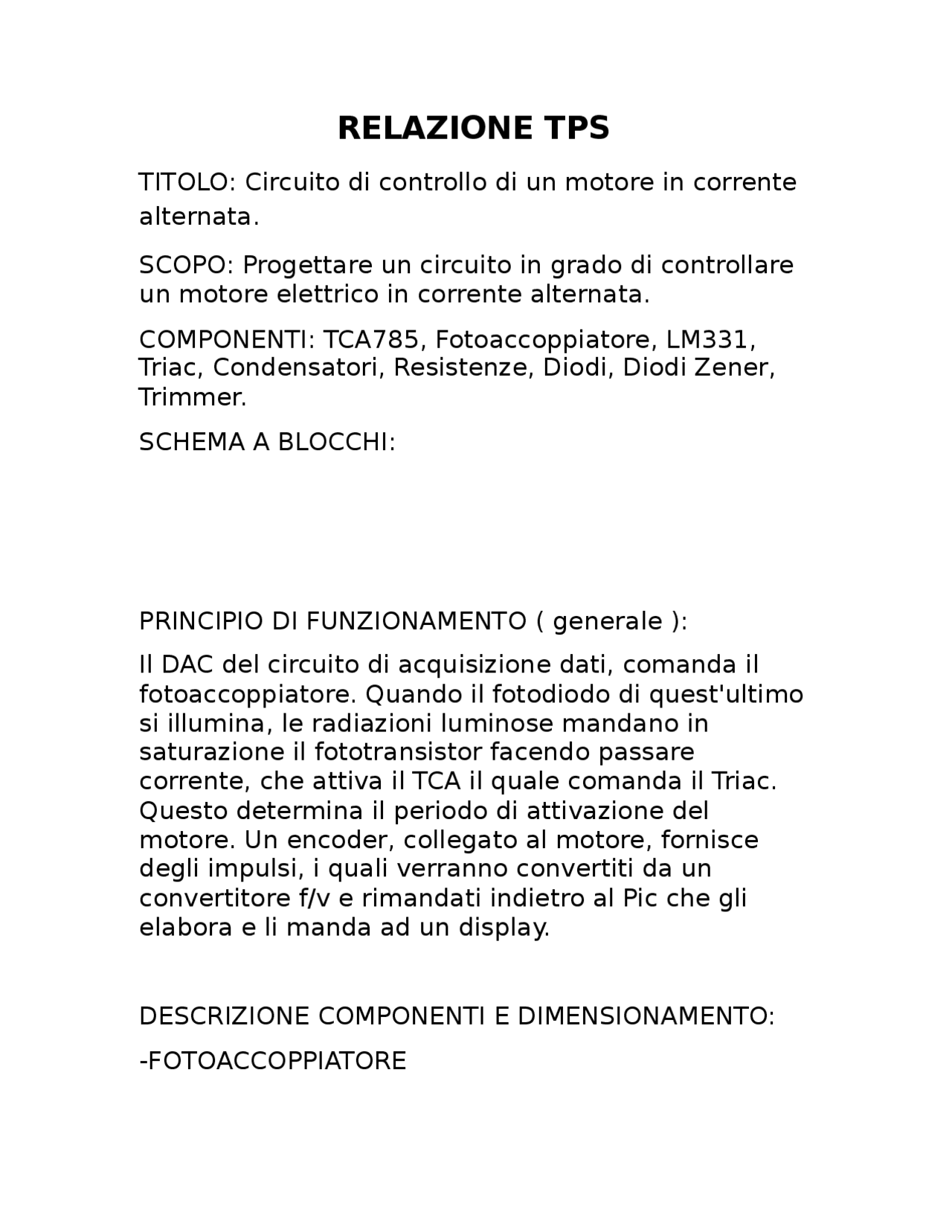RELAZIONE TPS - Docsity