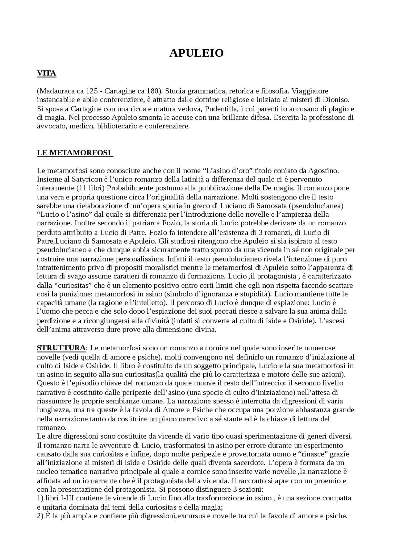 Apuleio Docsity