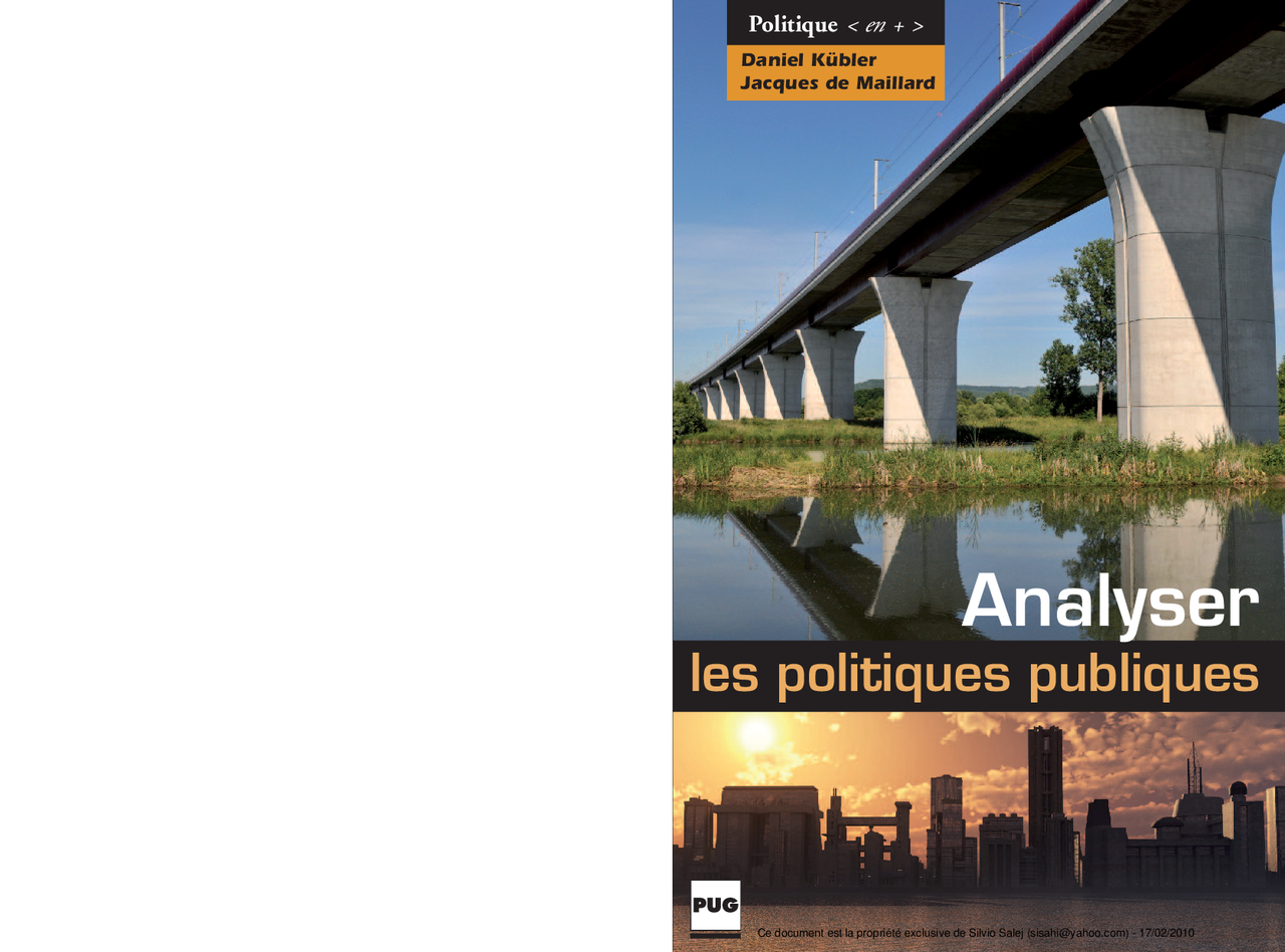 [jacques de maillard] analyser les politiques publ(bookfi) - Docsity