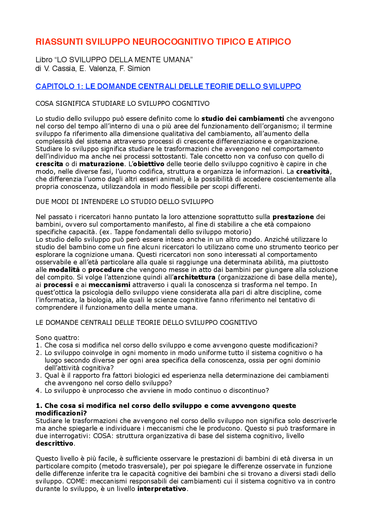 Sviluppo Macchi Cassia Docsity