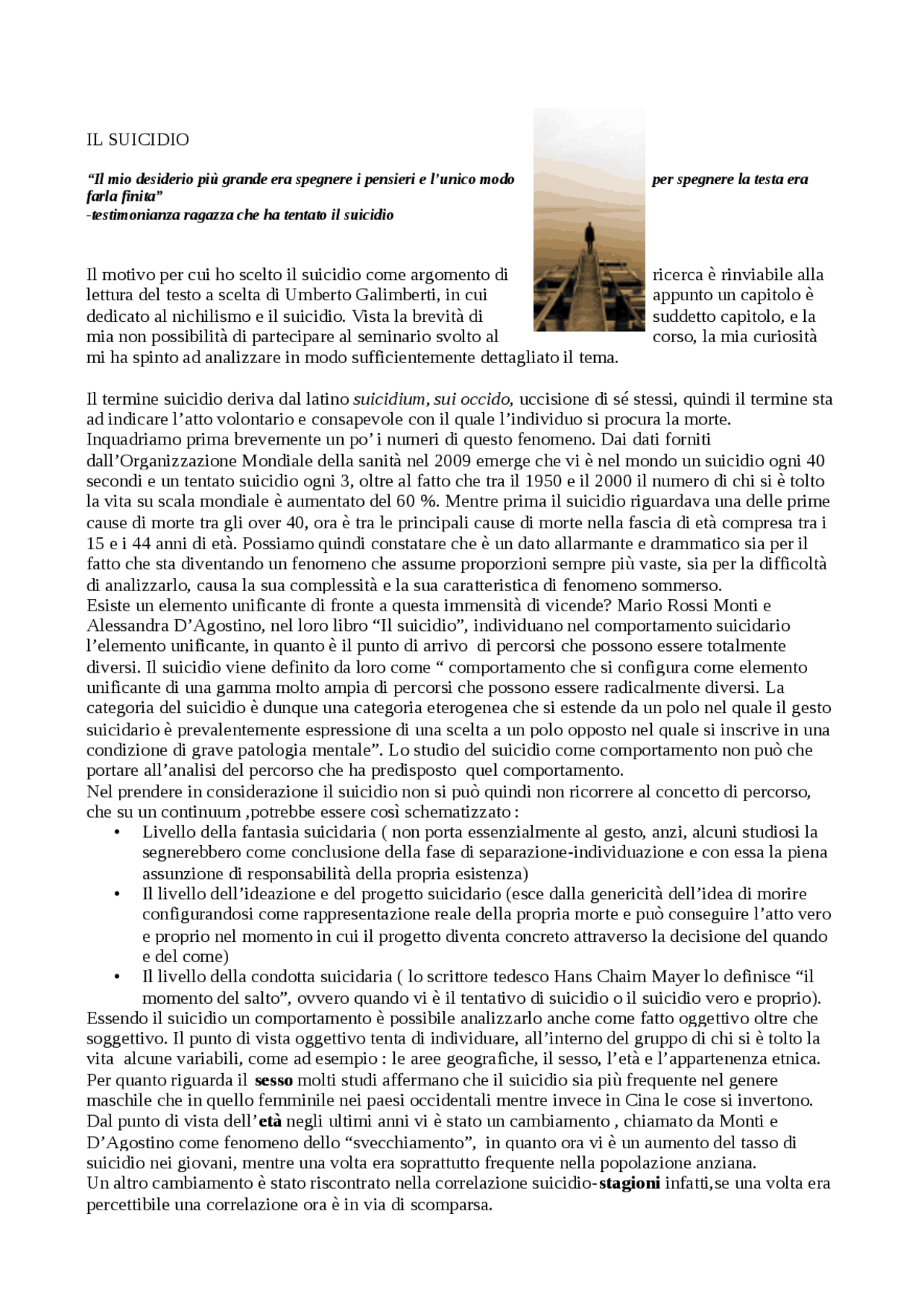 Il Suicidio Docsity