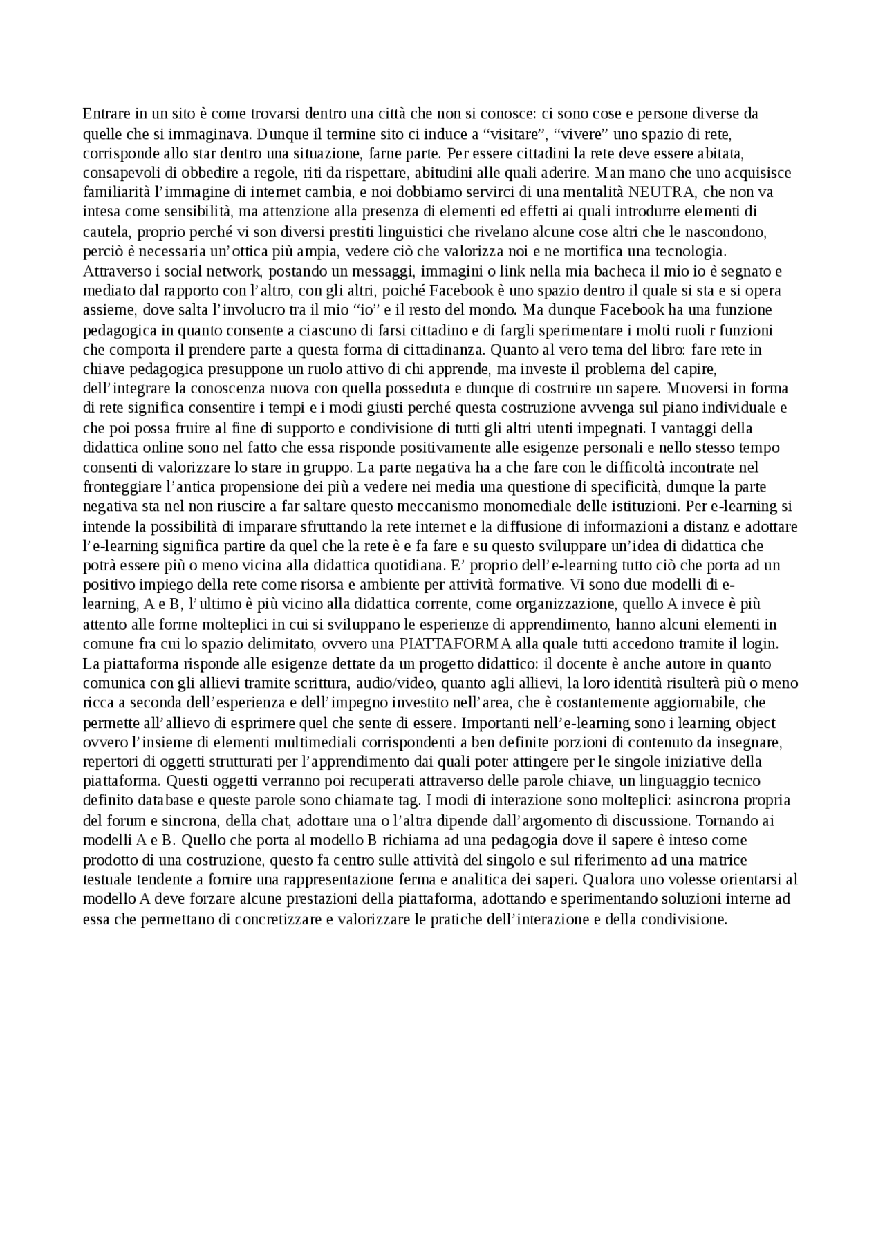 Tecnologie Didattiche Docsity