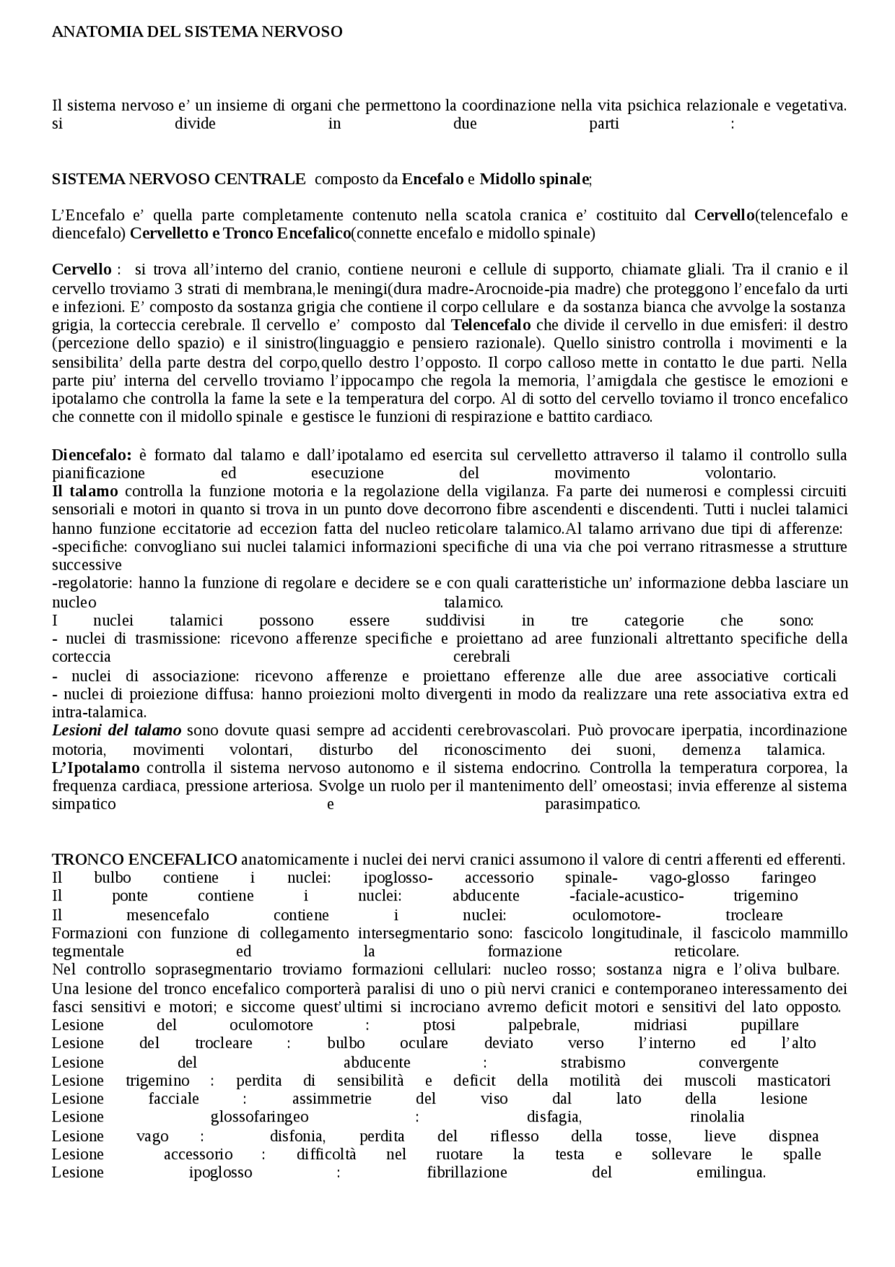 Neurologia Docsity