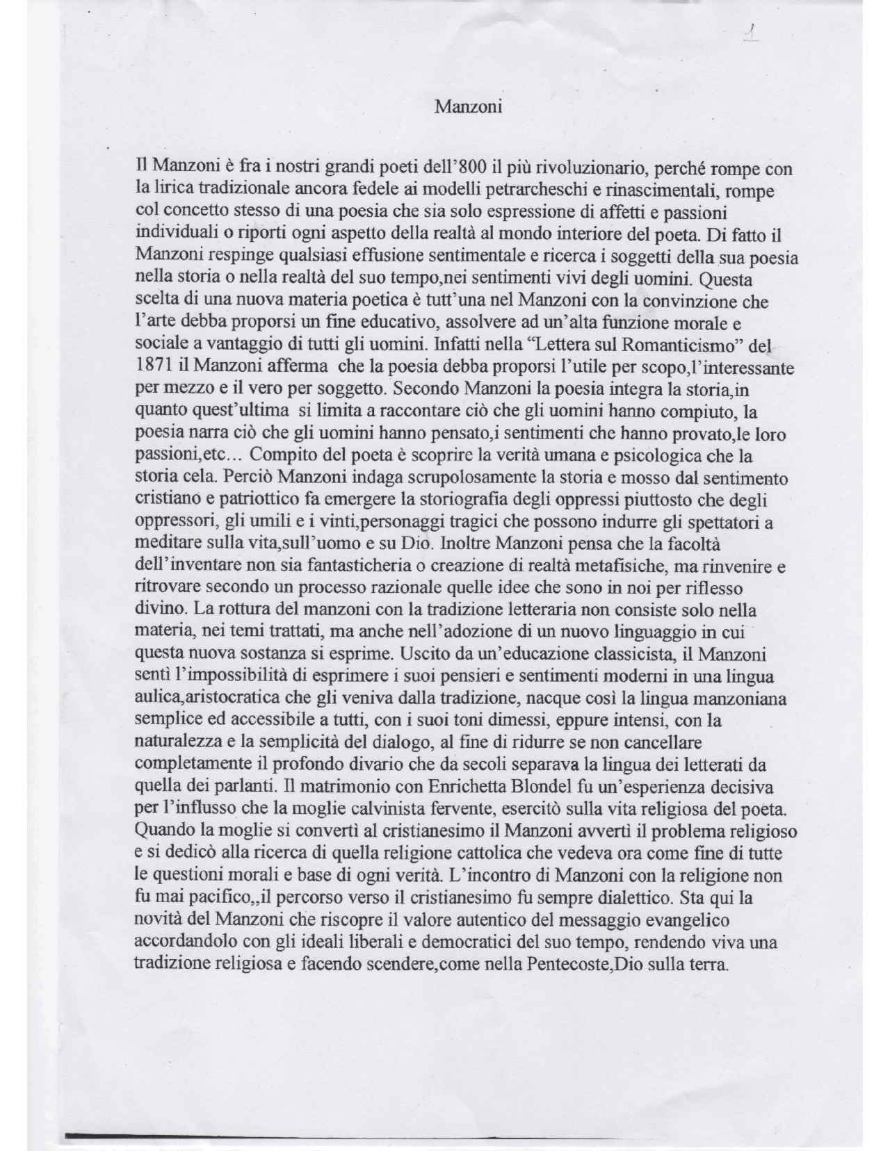 Manzoni Docsity