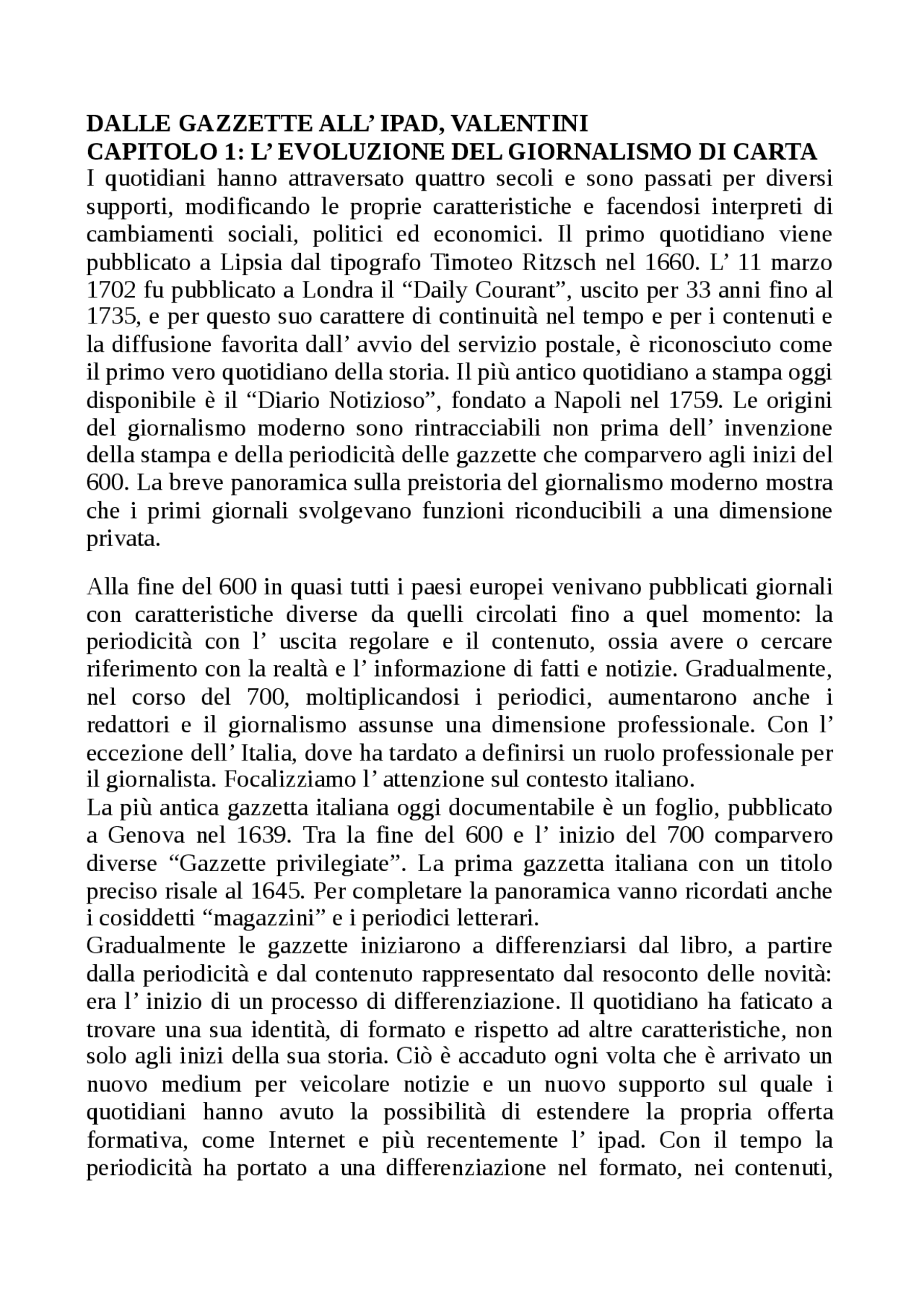 Dalle Gazzette Allipad Docsity