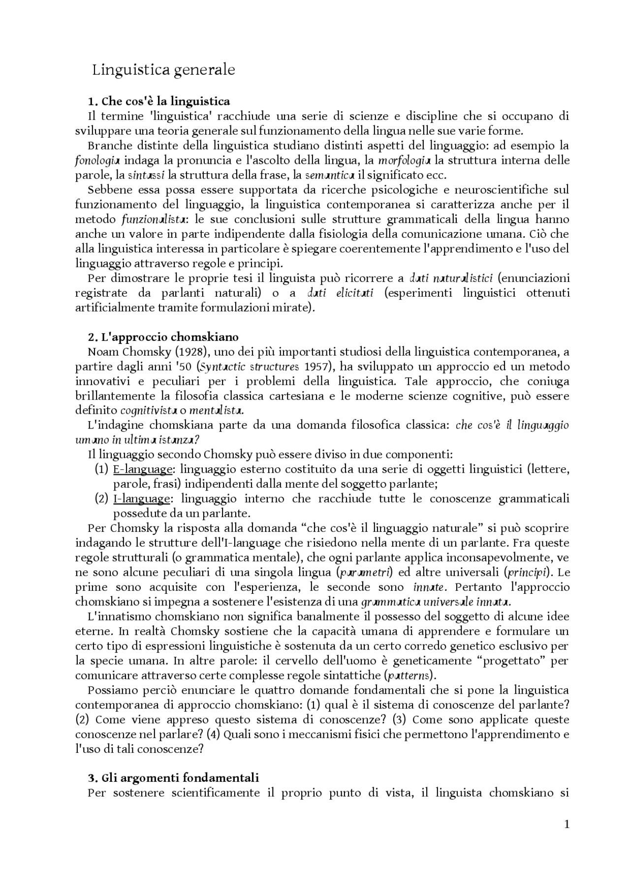 Riassunto Linguistica Generale Esame Semiotica 1 Prof Marmo Docsity