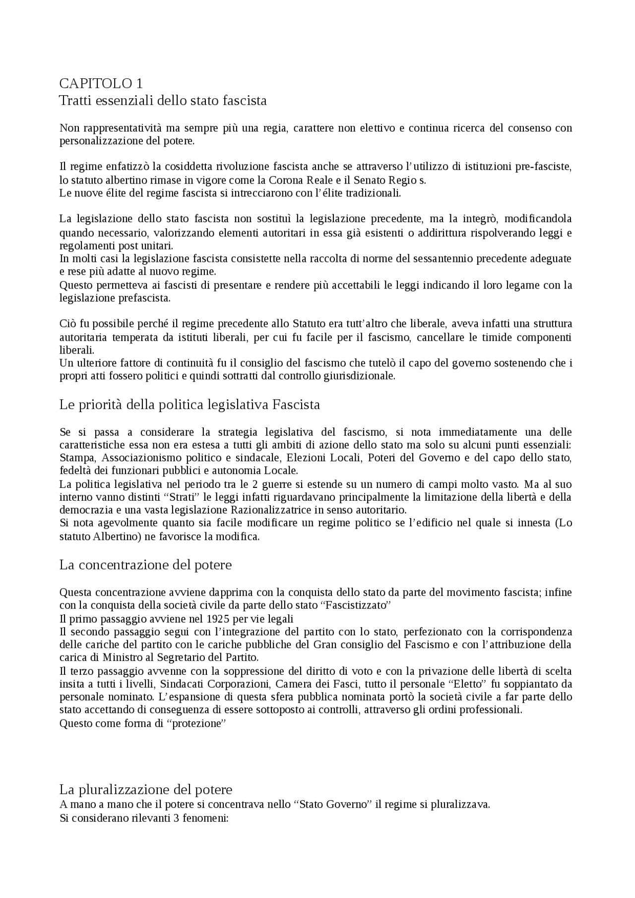 Lo Stato Fascista Cassese Docsity