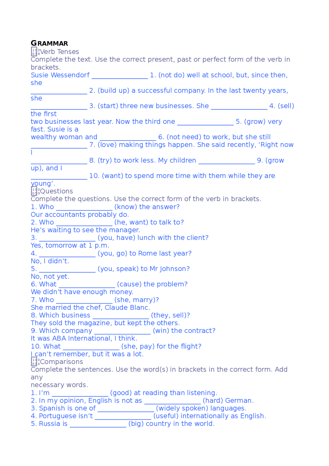 Grammar Docsity