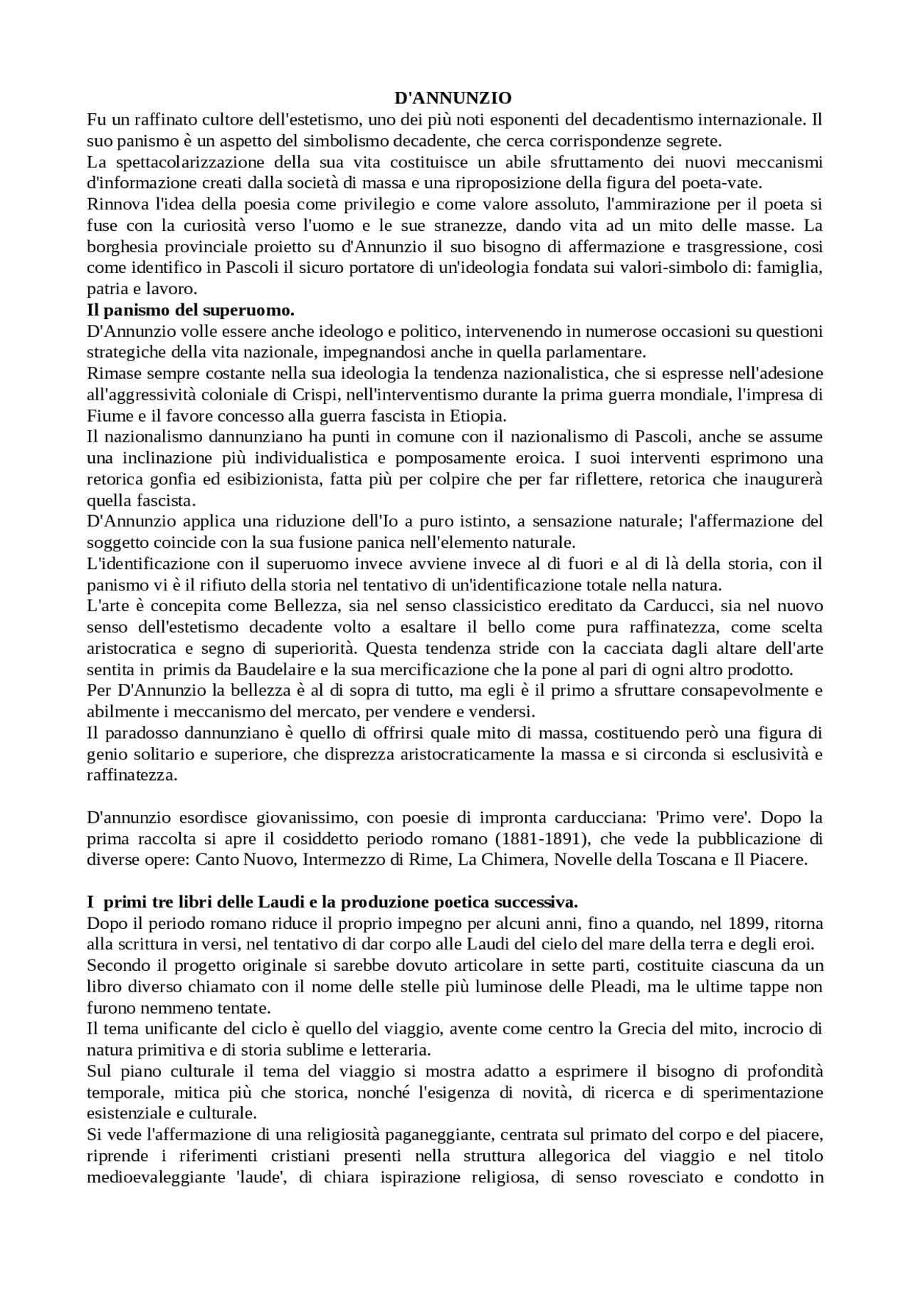 Dannuznio Luperini Docsity
