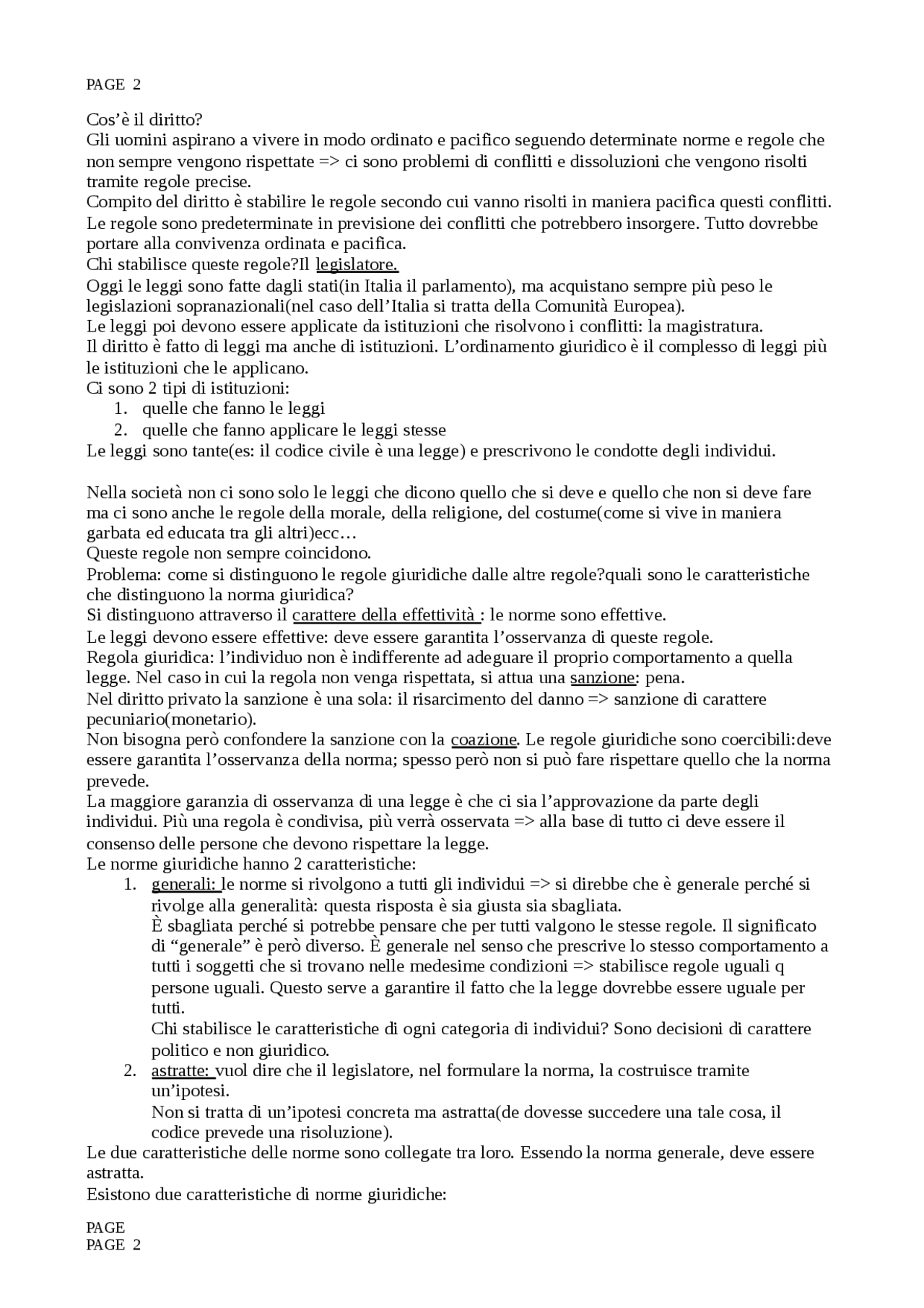 Appunti Diritto Privato Docsity