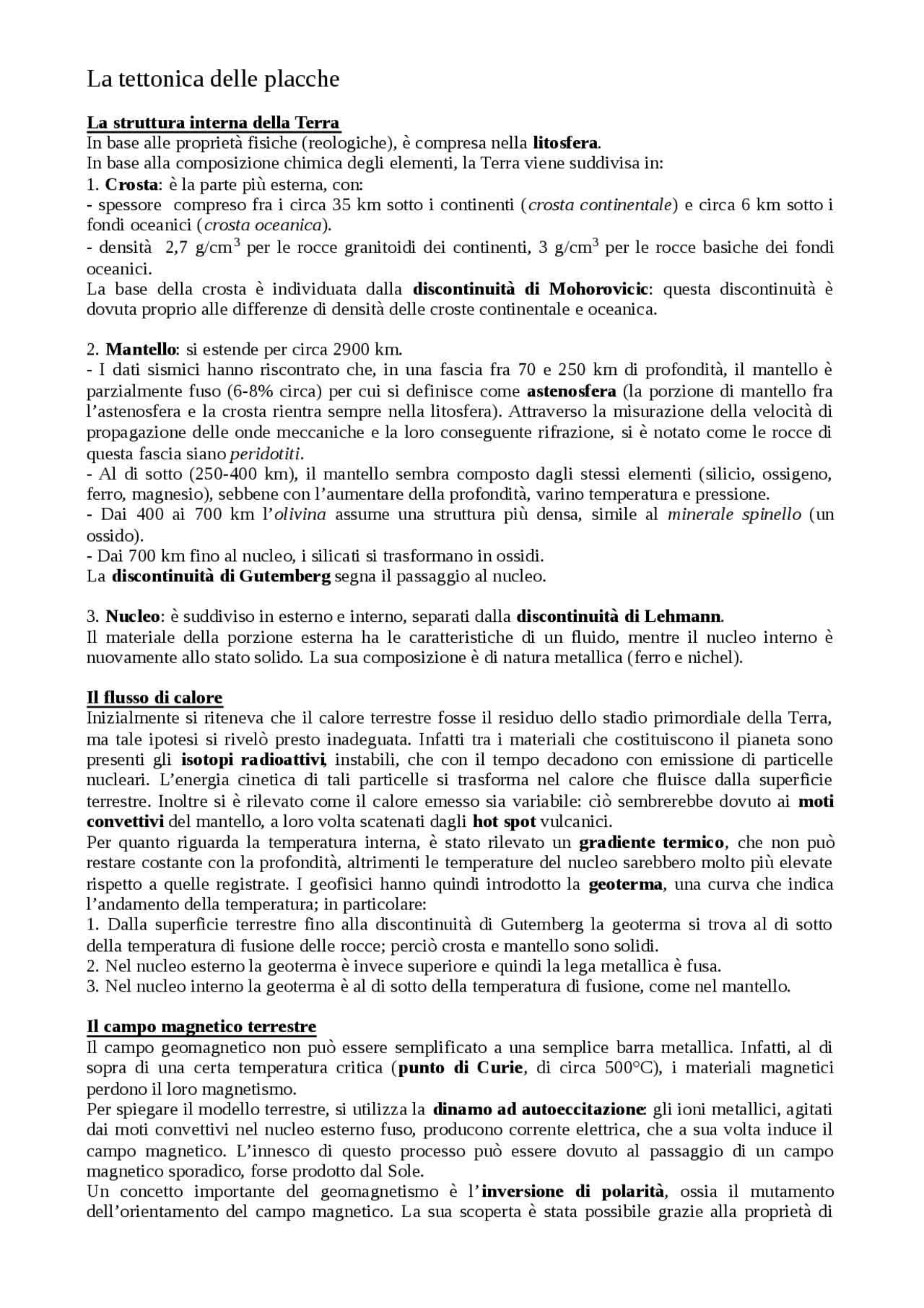 Scienze Della Terra Tettonica Delle Placche Docsity