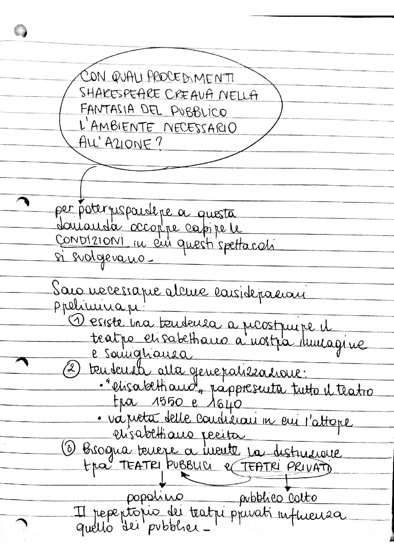 Scena E Parola In Shakespeare Schemi Docsity