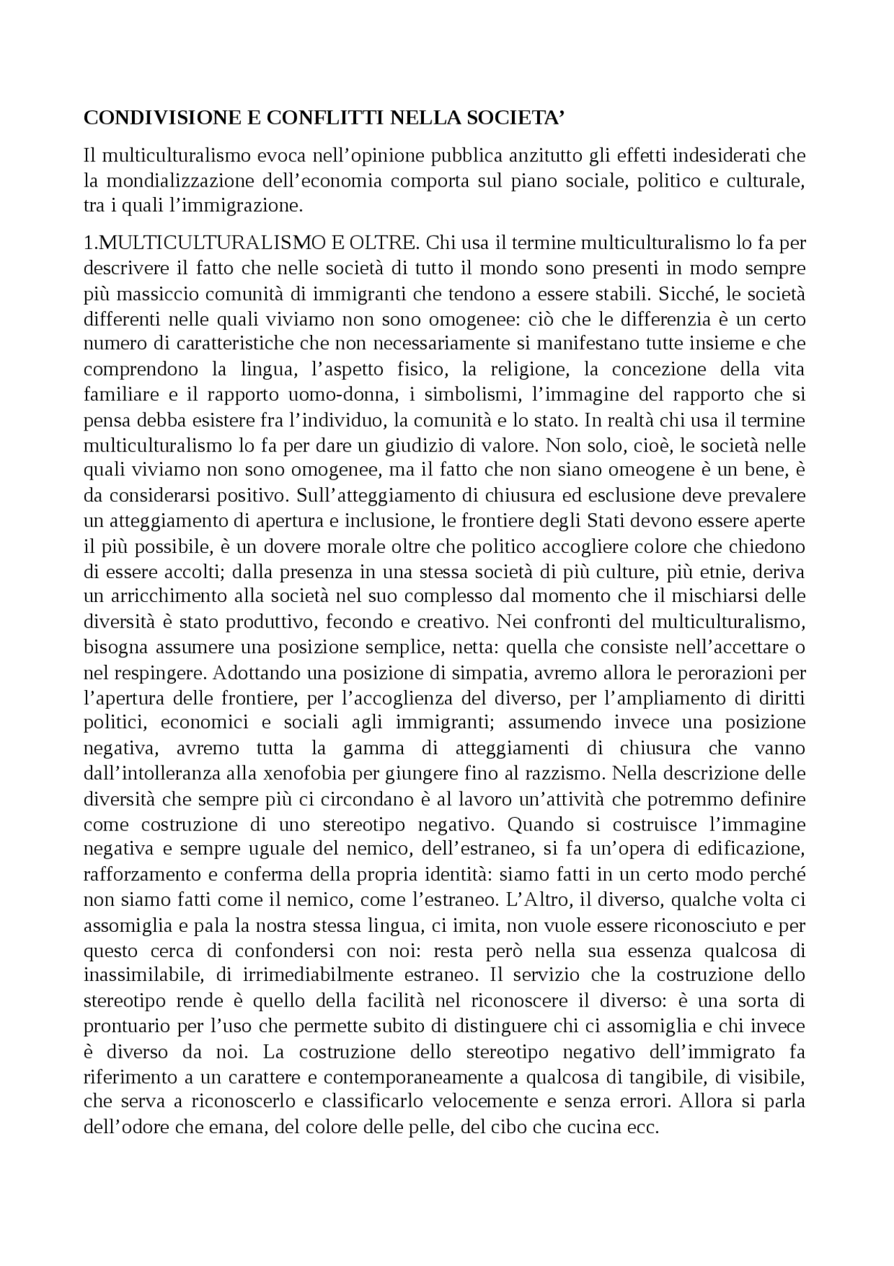 Riassunto Interpretare La Differenza Luigi Gaffuri Docsity