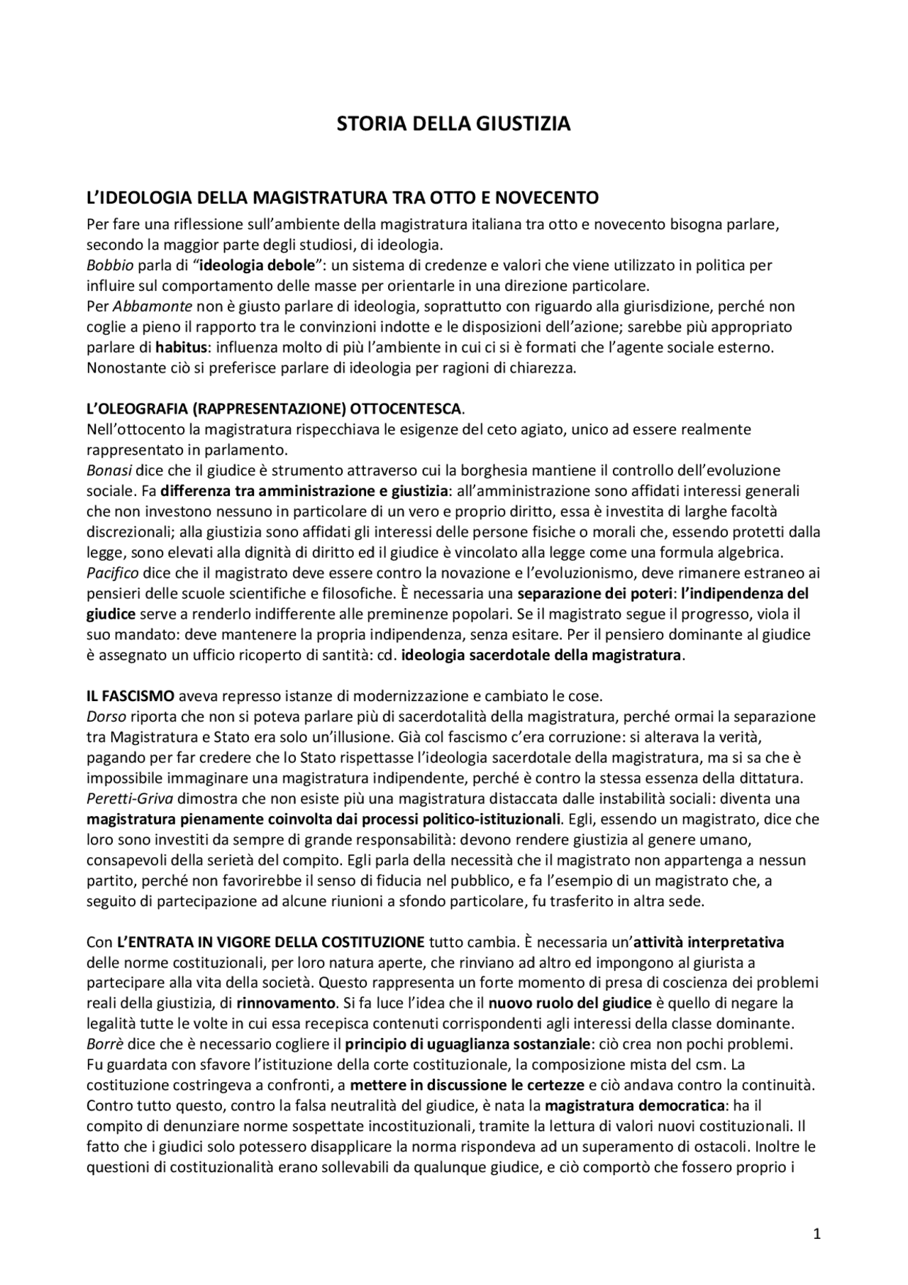 Storia Della Giustizia Docsity