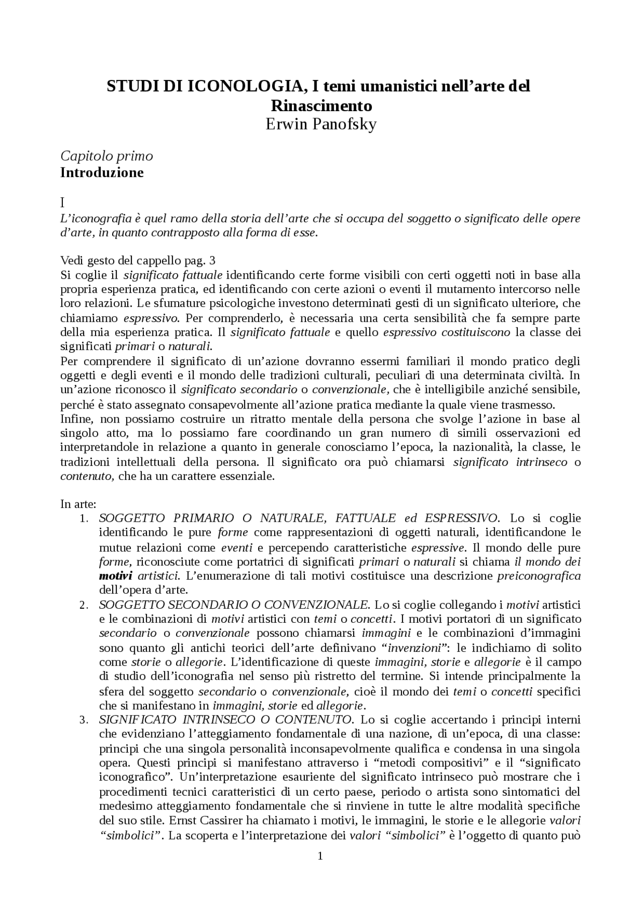 Erwin Panofsky, Studi di iconologia | Sintesi del corso di Storia Dell ...