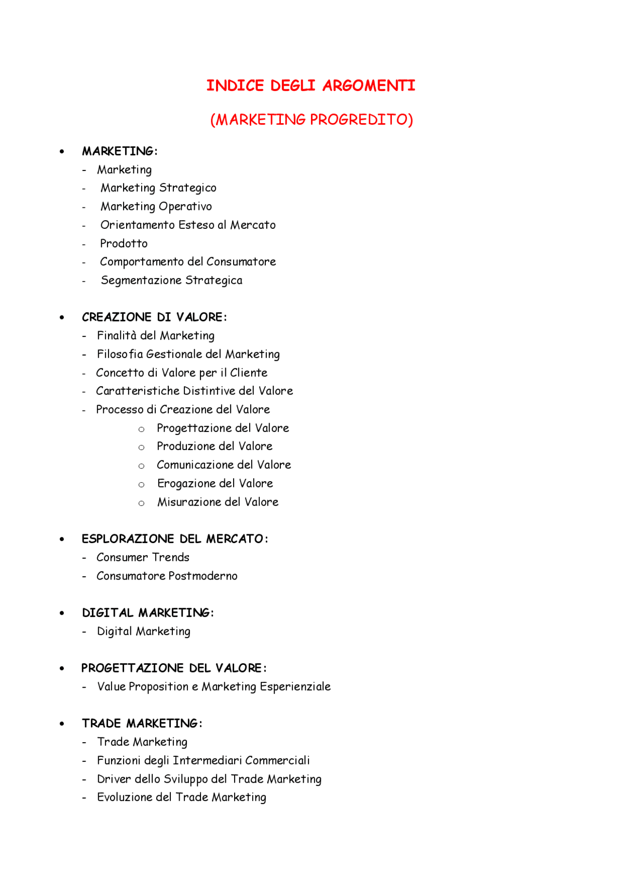 Appunti Completi Marketing Progredito Docsity
