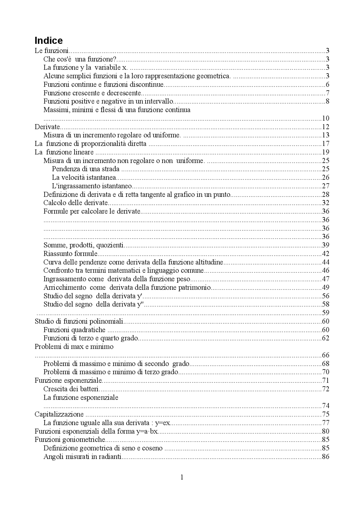 Dispense Funzioni Docsity