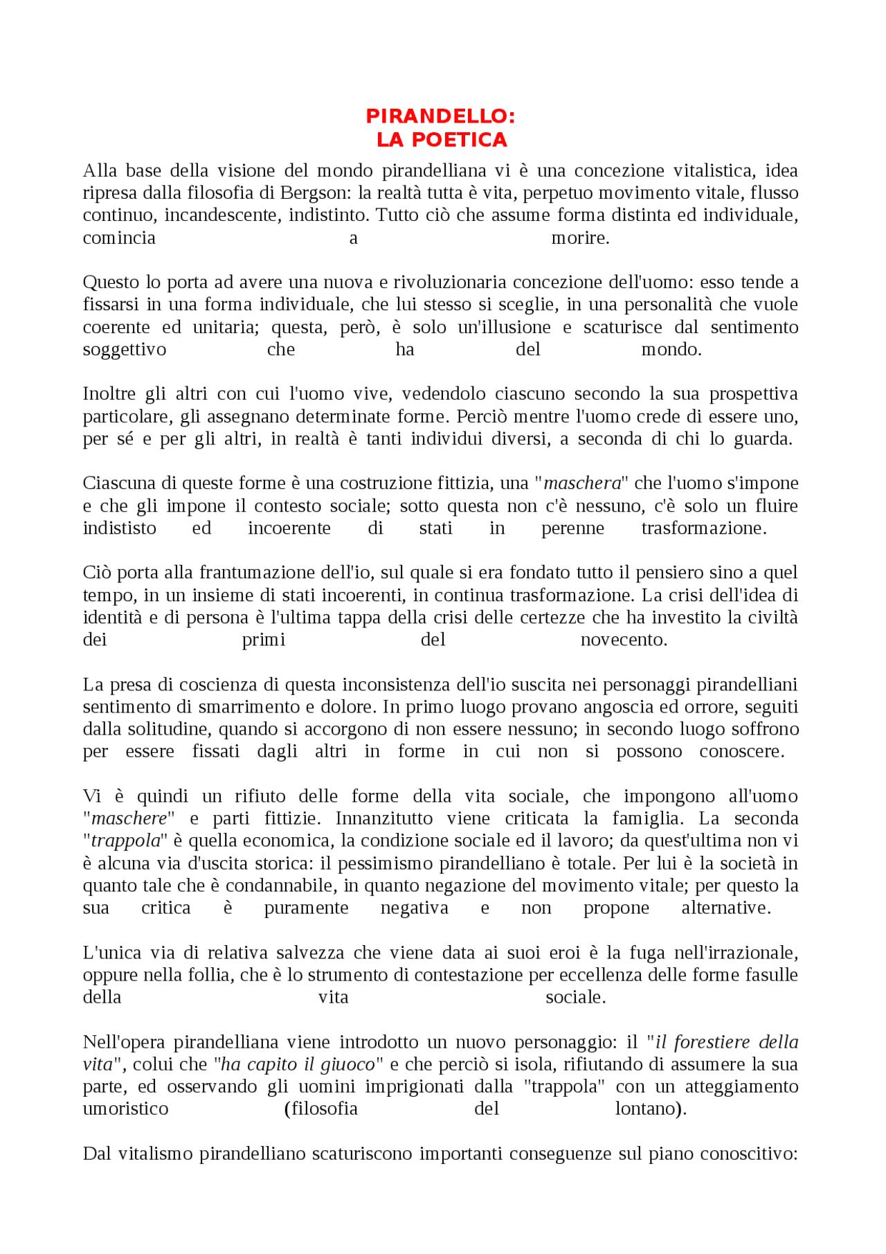 Pirandello Docsity
