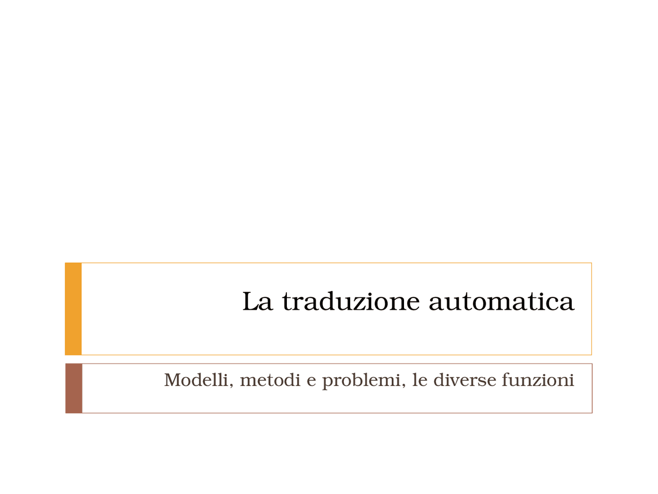 Traduzione Automatica Docsity