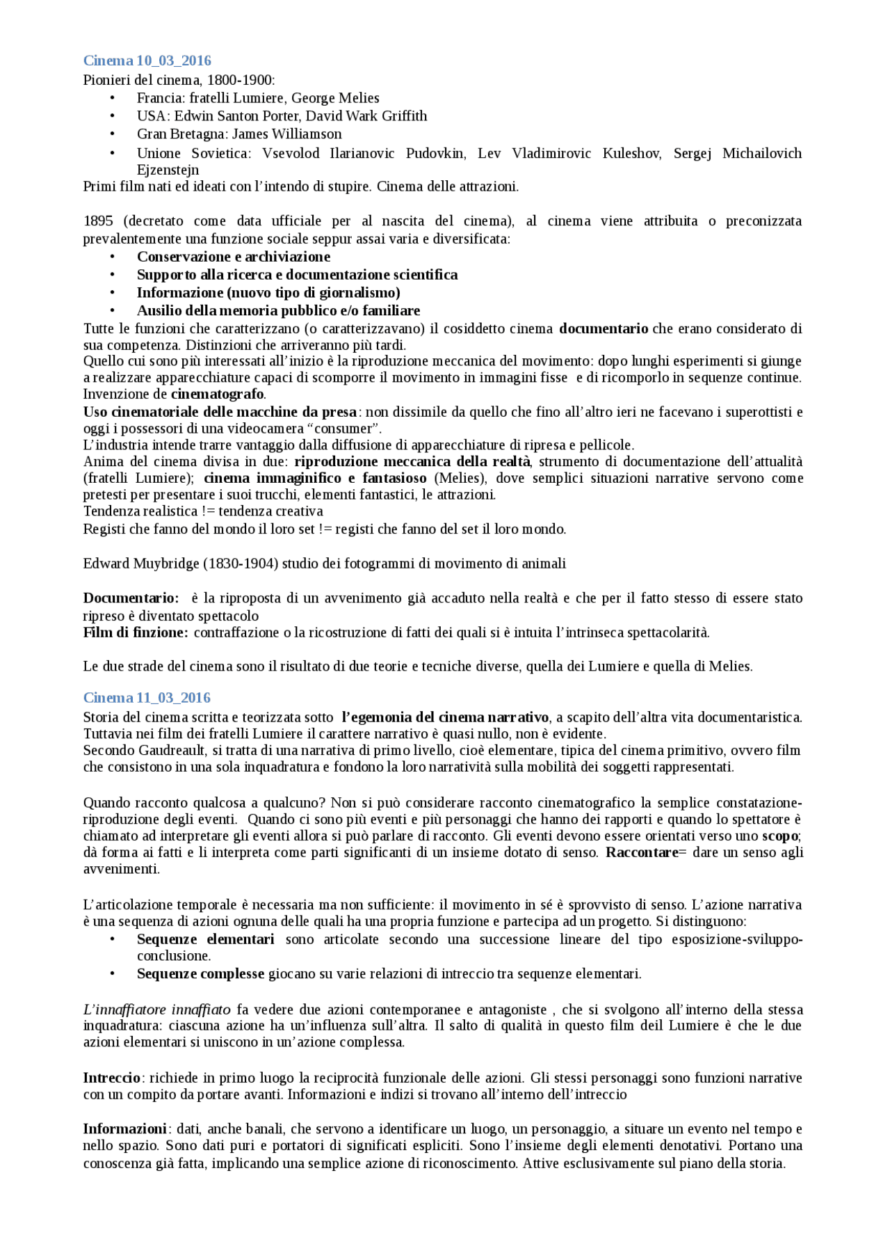 Tecniche E Linguaggi Del Cinema Appunti Docsity