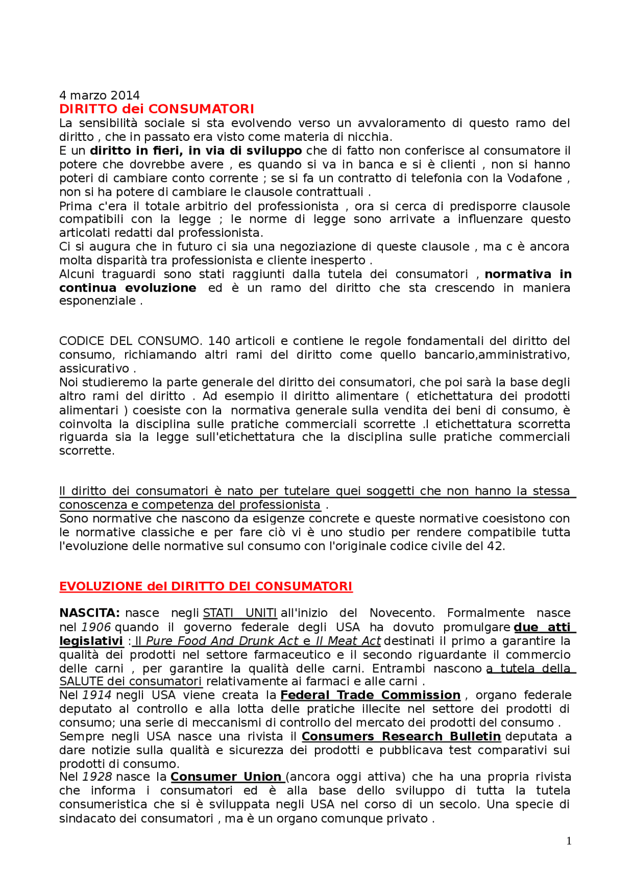 Diritto Dei Consumatori Docsity