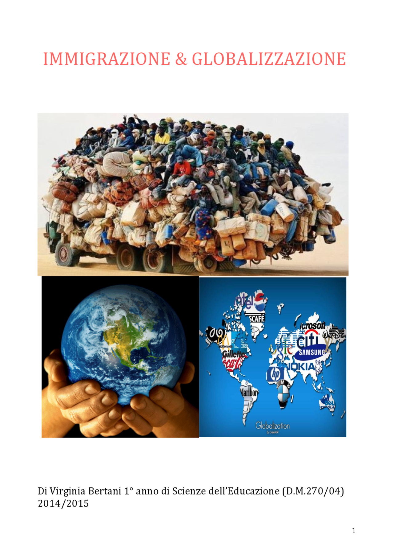 Immigrazione E Globalizzazione Docsity