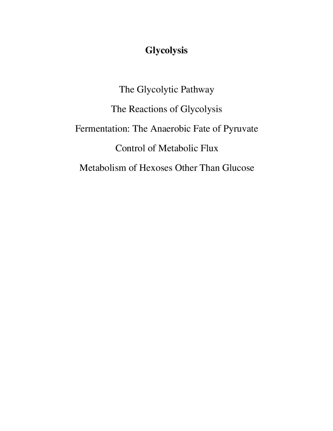 Glycolytic Pathway Reactions Of Glycolysis Lecture Handout Docsity