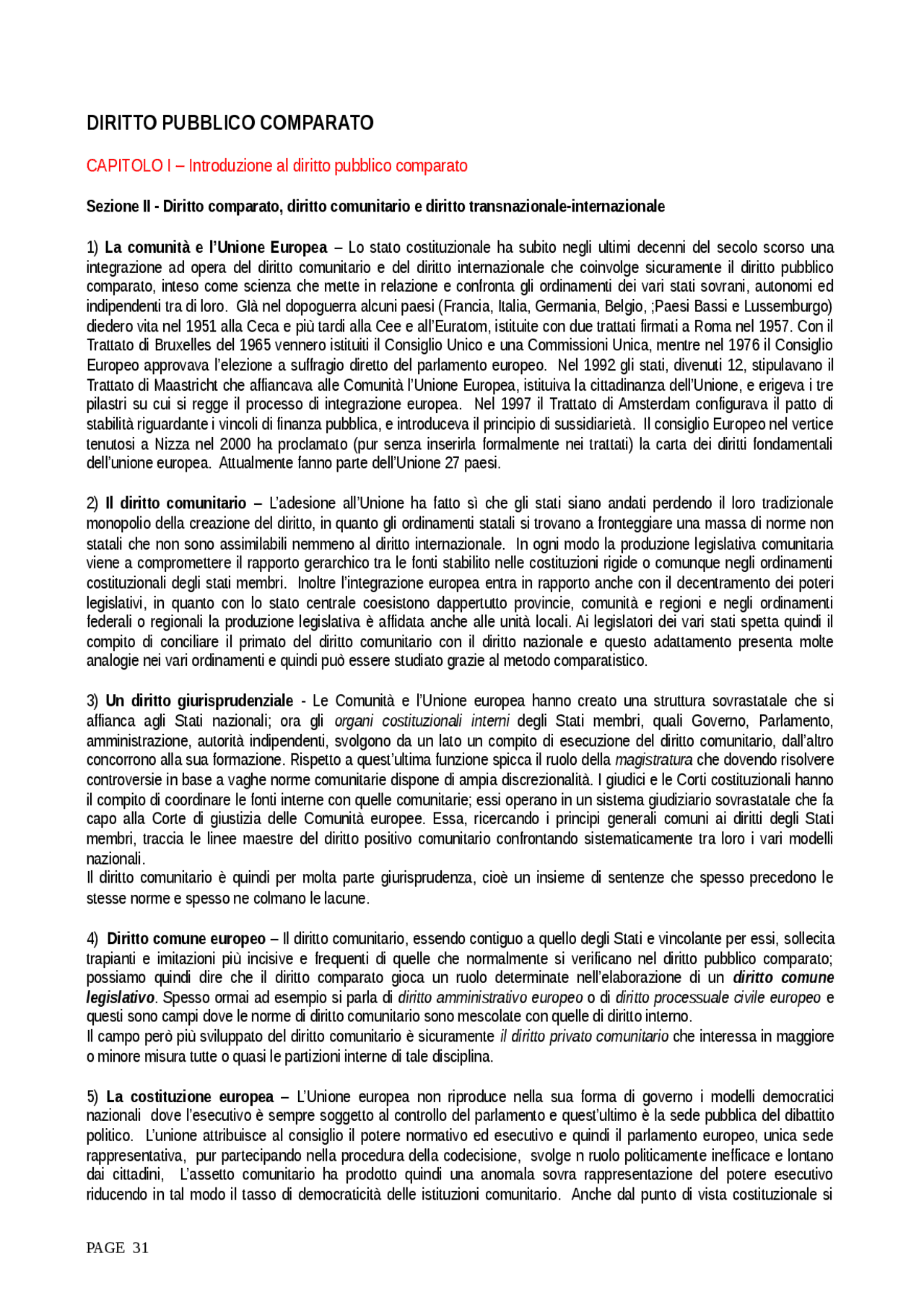 Il Diritto Pubblico Comparato Docsity