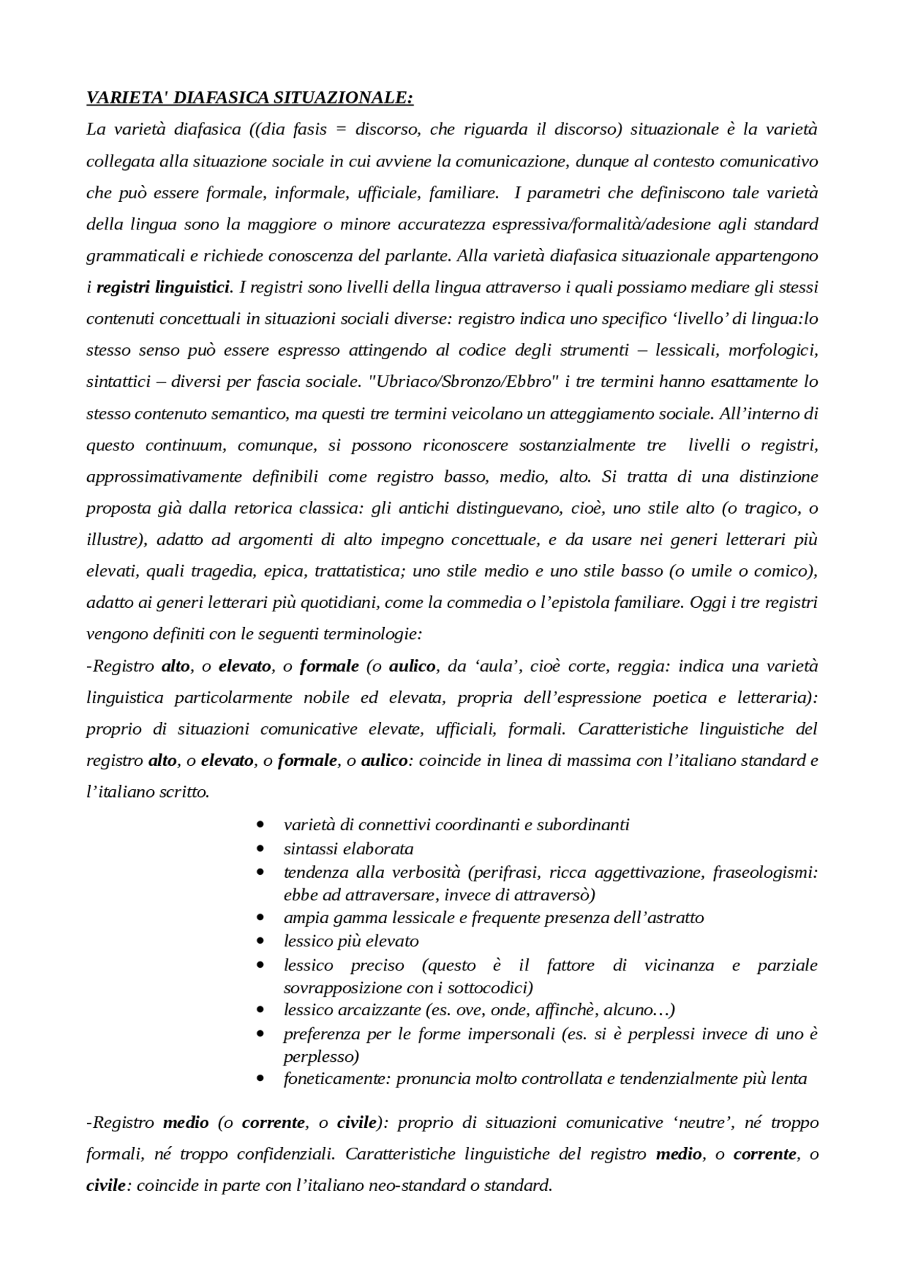 Tecniche Espressive Dellitaliano Riassunto Docsity