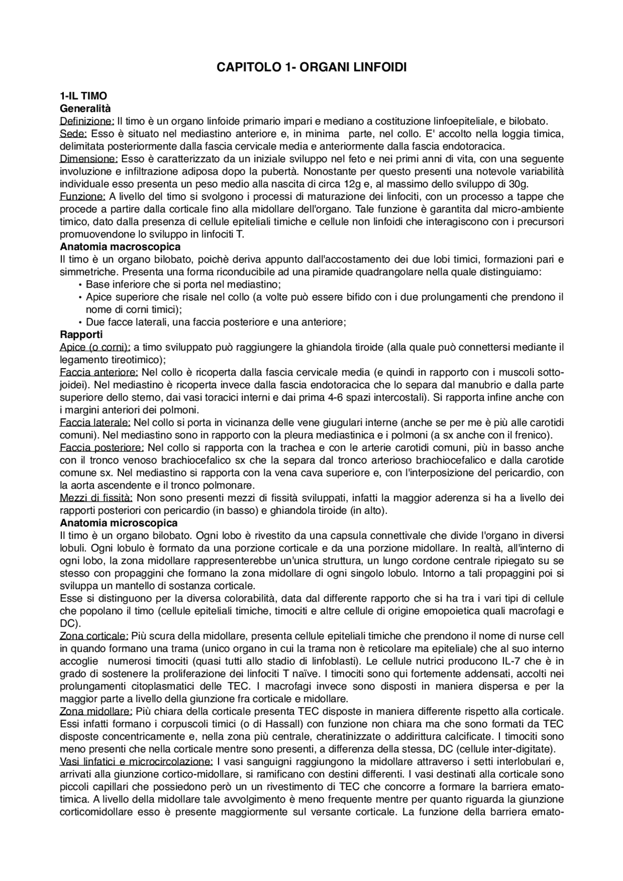Sistema Linfatico Docsity