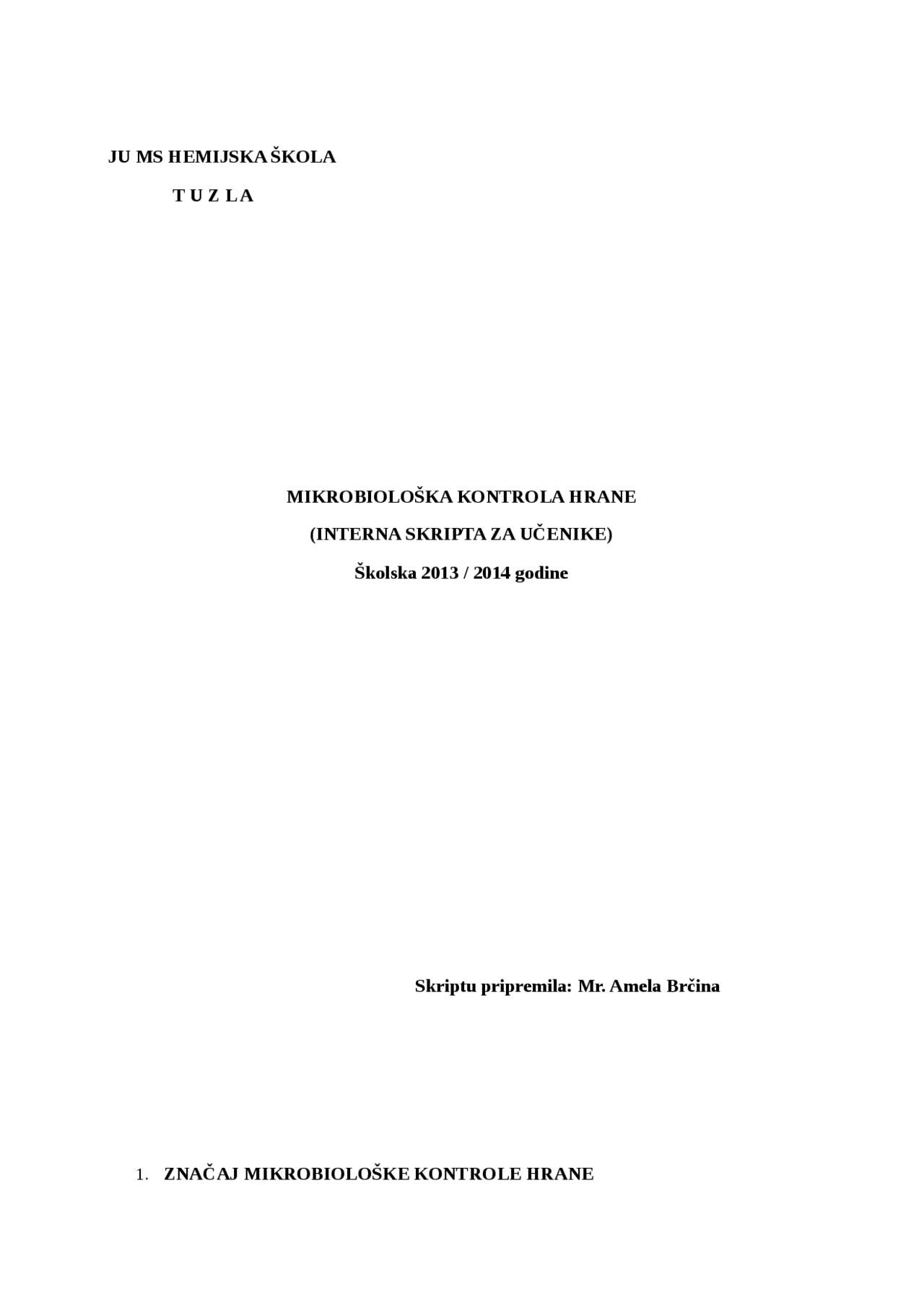 Skripta Mikrobiologija Beleške Predlog Mikrobiologija Docsity