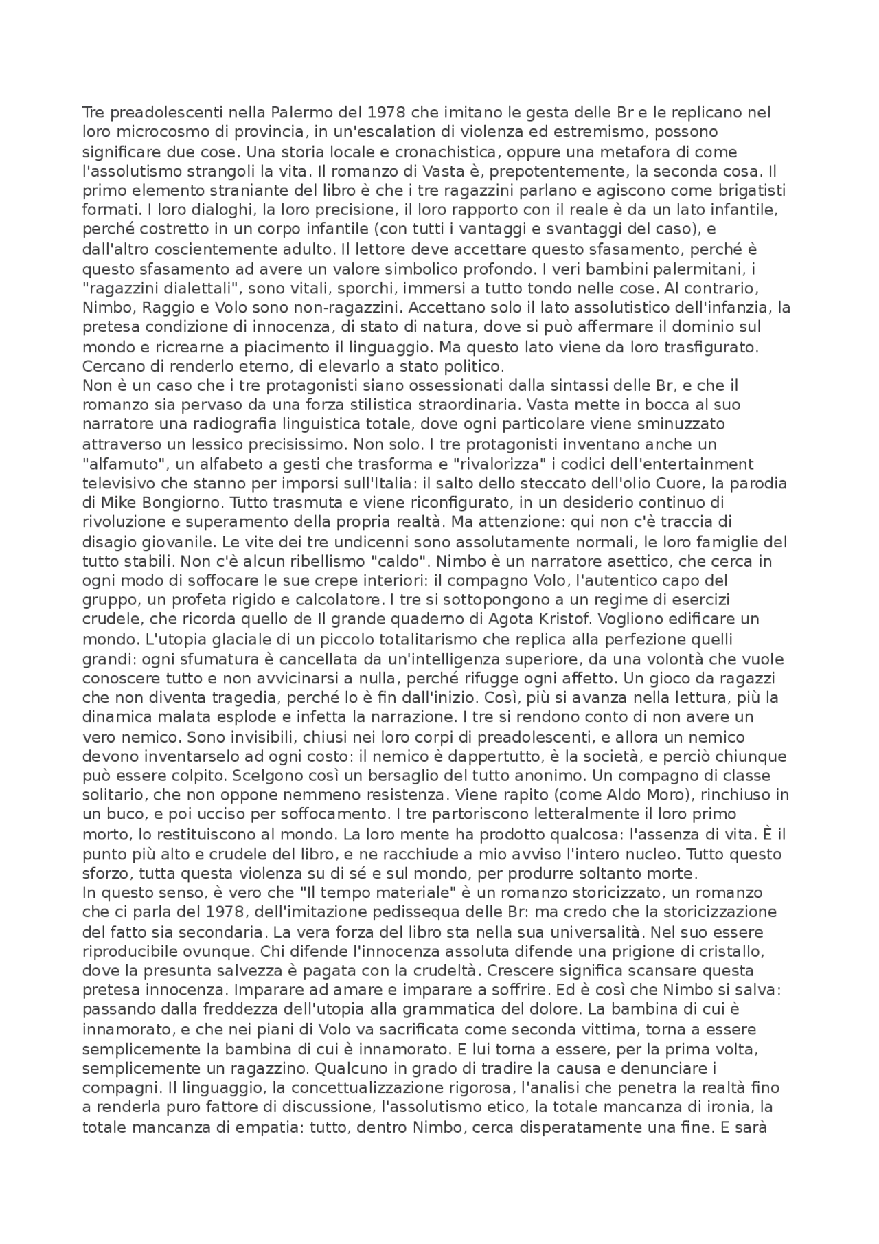 Il Tempo Materiale Docsity