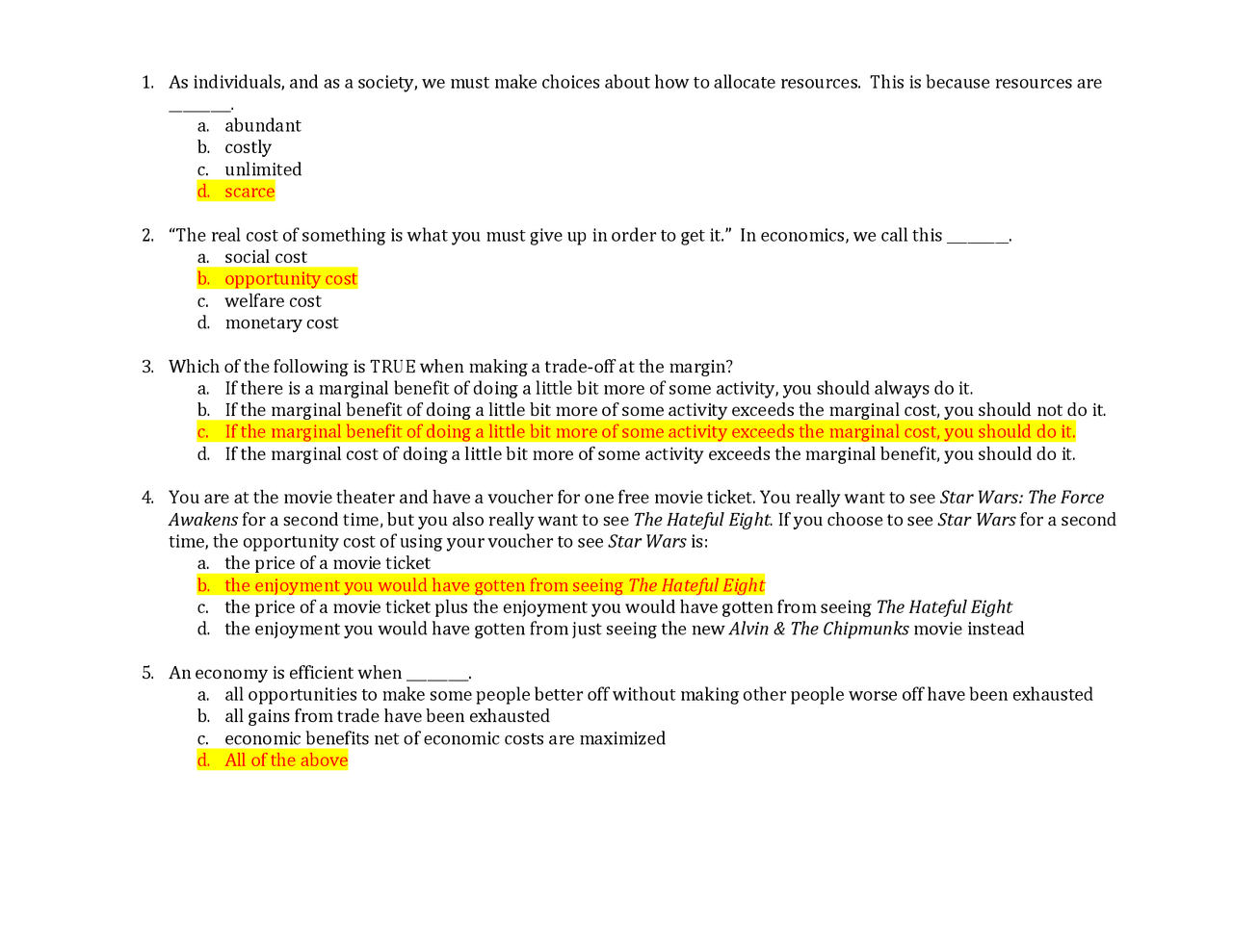10 Solved Mcqs On Principles Of Microeconomics Quiz 1 Econ 2106