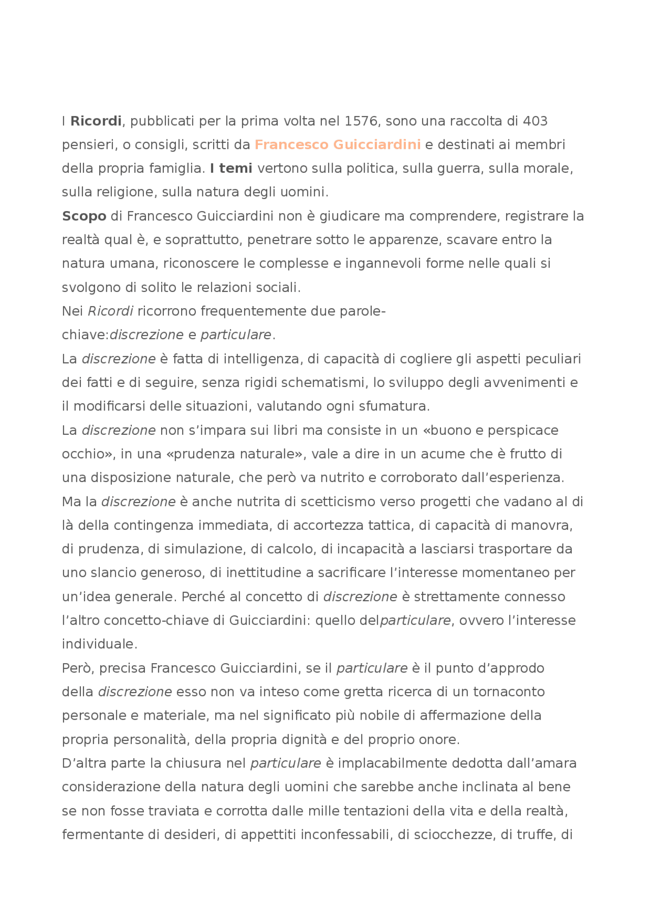 Guicciardini Docsity