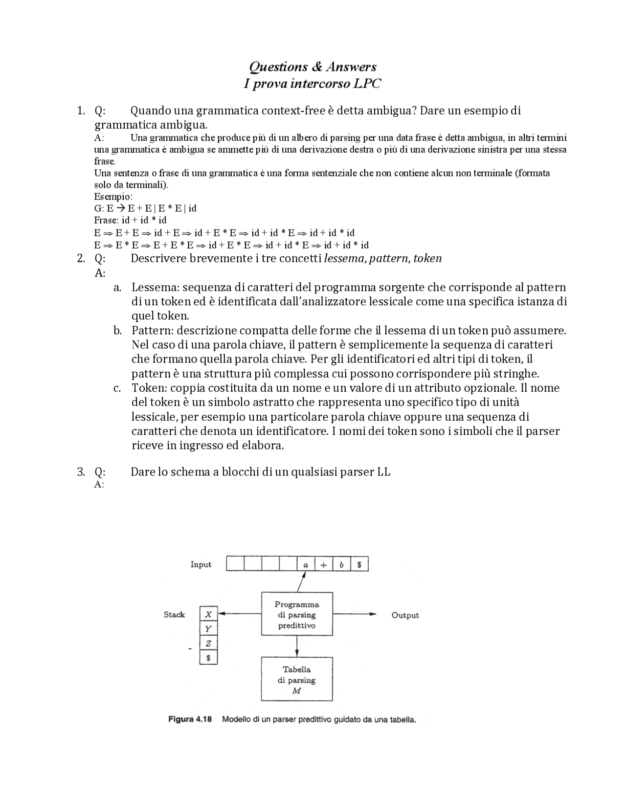 Appunti Compilatori Docsity