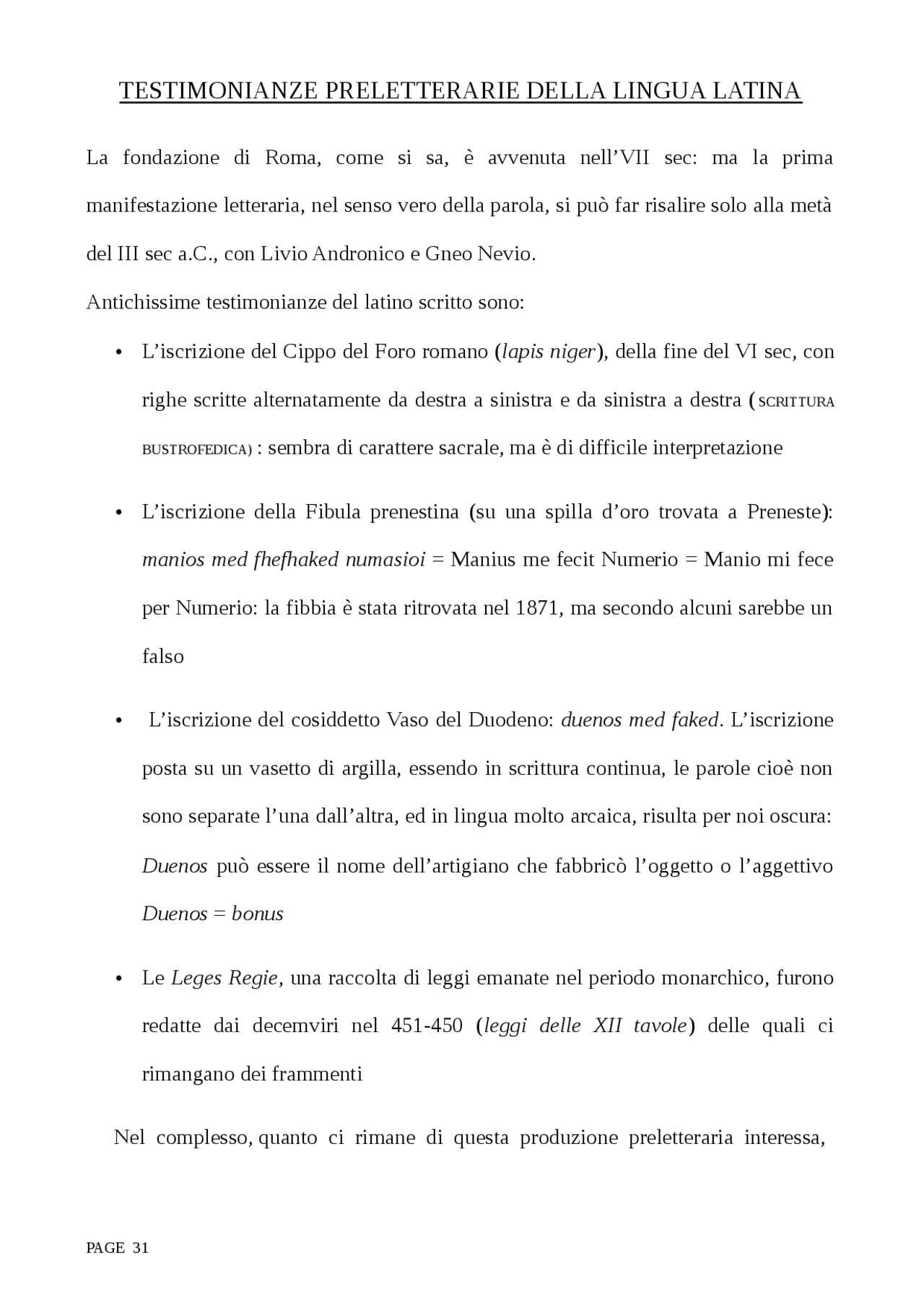 Lettlat Dalle Origini A Lucilio Docsity