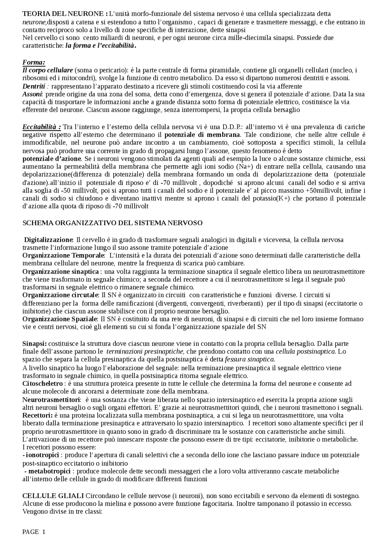 Appunti Neurologia Docsity